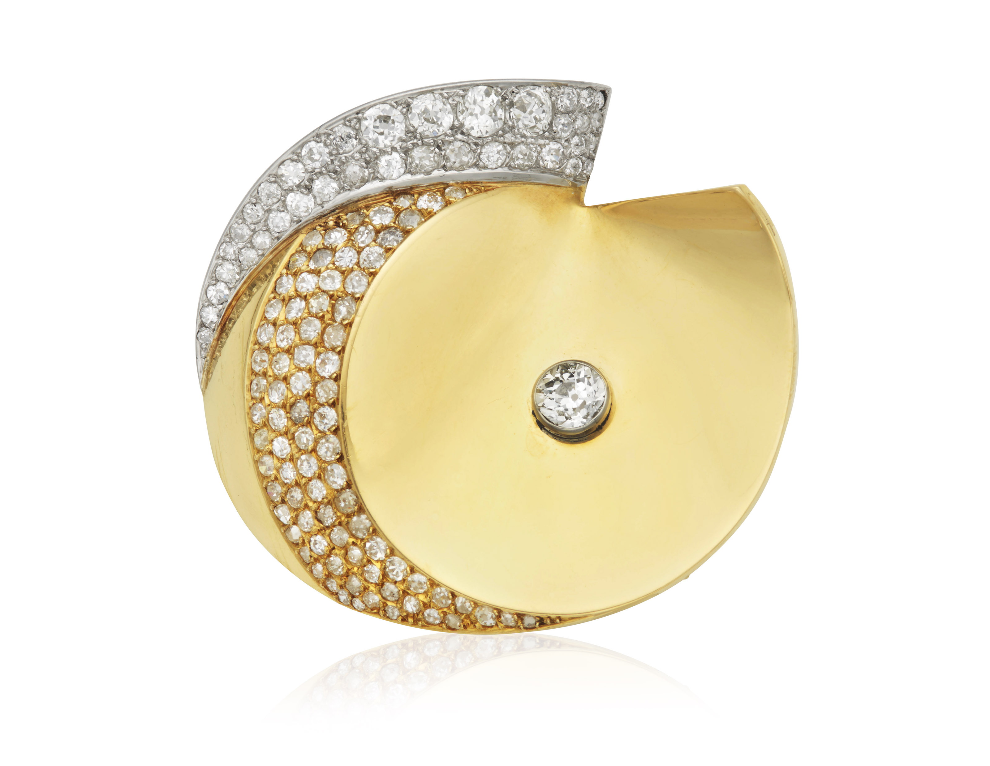 DIAMOND AND GOLD BROOCH, | Christie’s