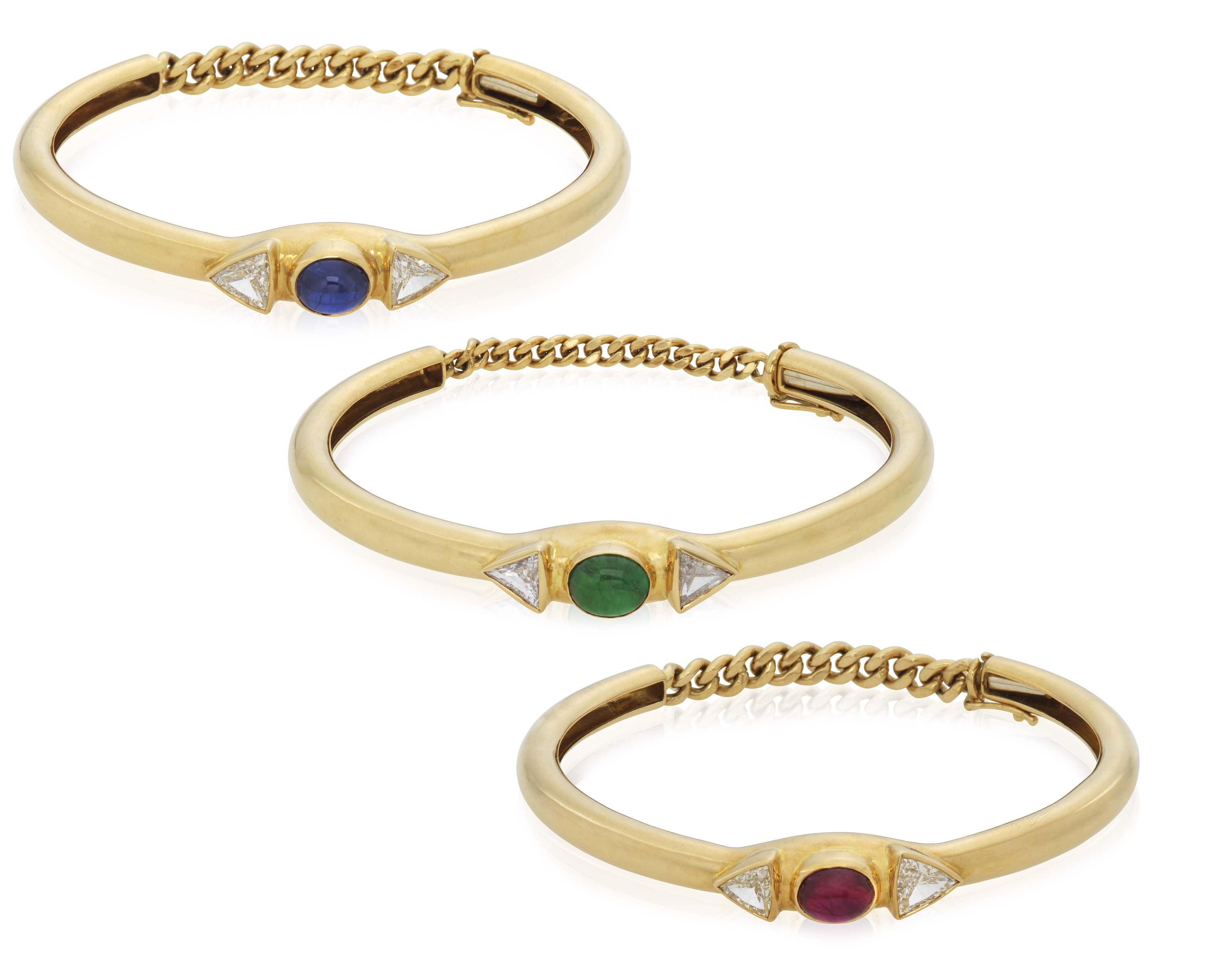 GROUP OF DIAMOND AND MULTI GEM BANGLES, | Christie’s