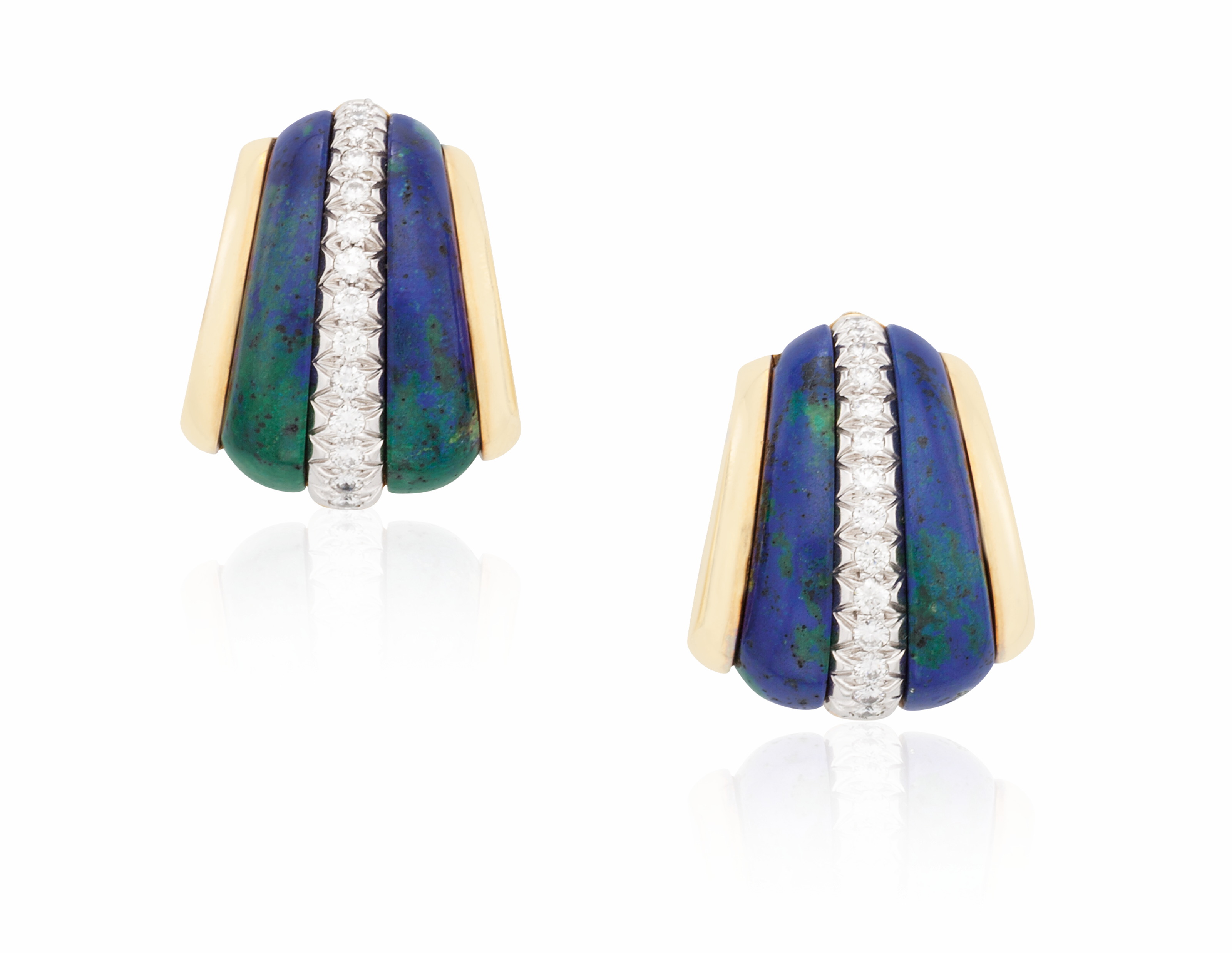 DAVID WEBB AZURMALACHITE AND DIAMOND EARRINGS, | Christie’s