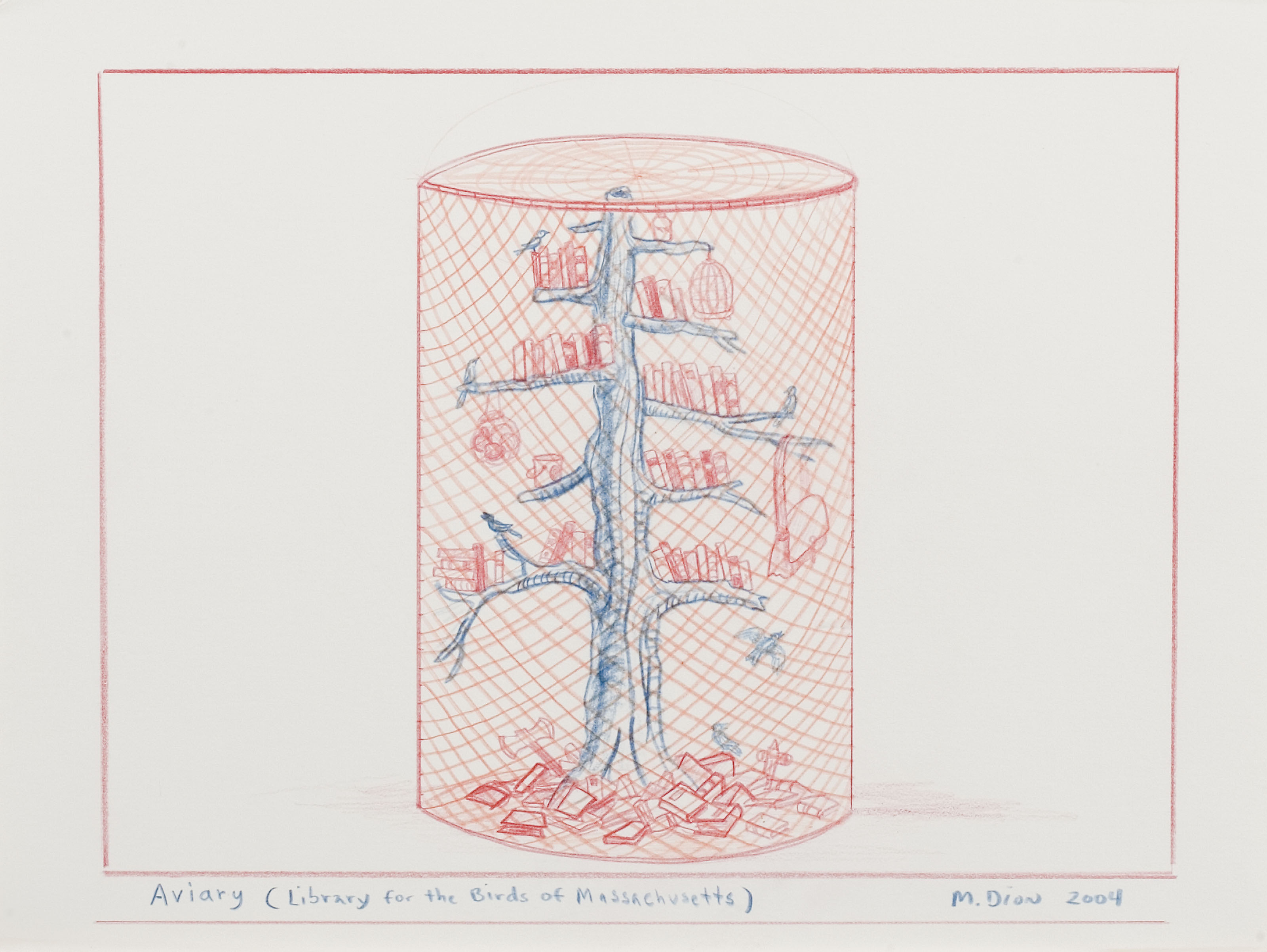 MARK DION (B. 1961), Aviary (Library for the birds of Massachussets ...