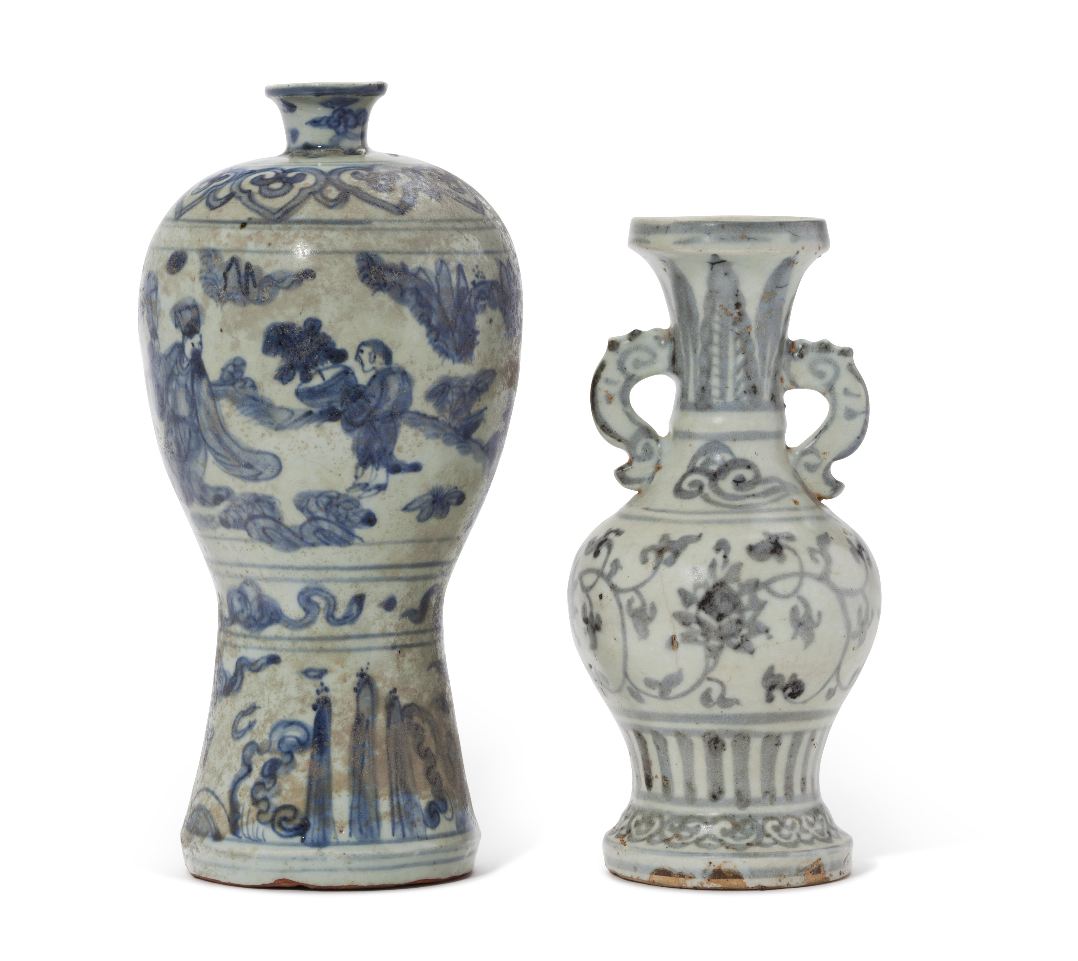 TWO BLUE AND WHITE VASES, MING DYNASTY (1368-1644) | Christie’s