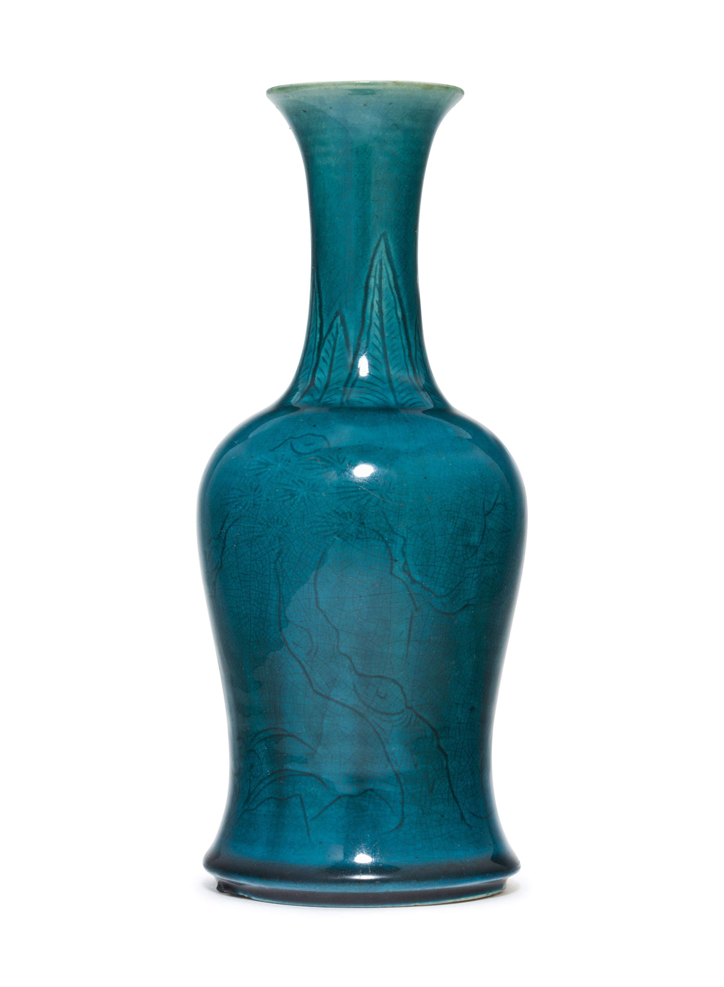 A TURQUOISE-GLAZED BALUSTER VASE, 19TH CENTURY | Christie’s