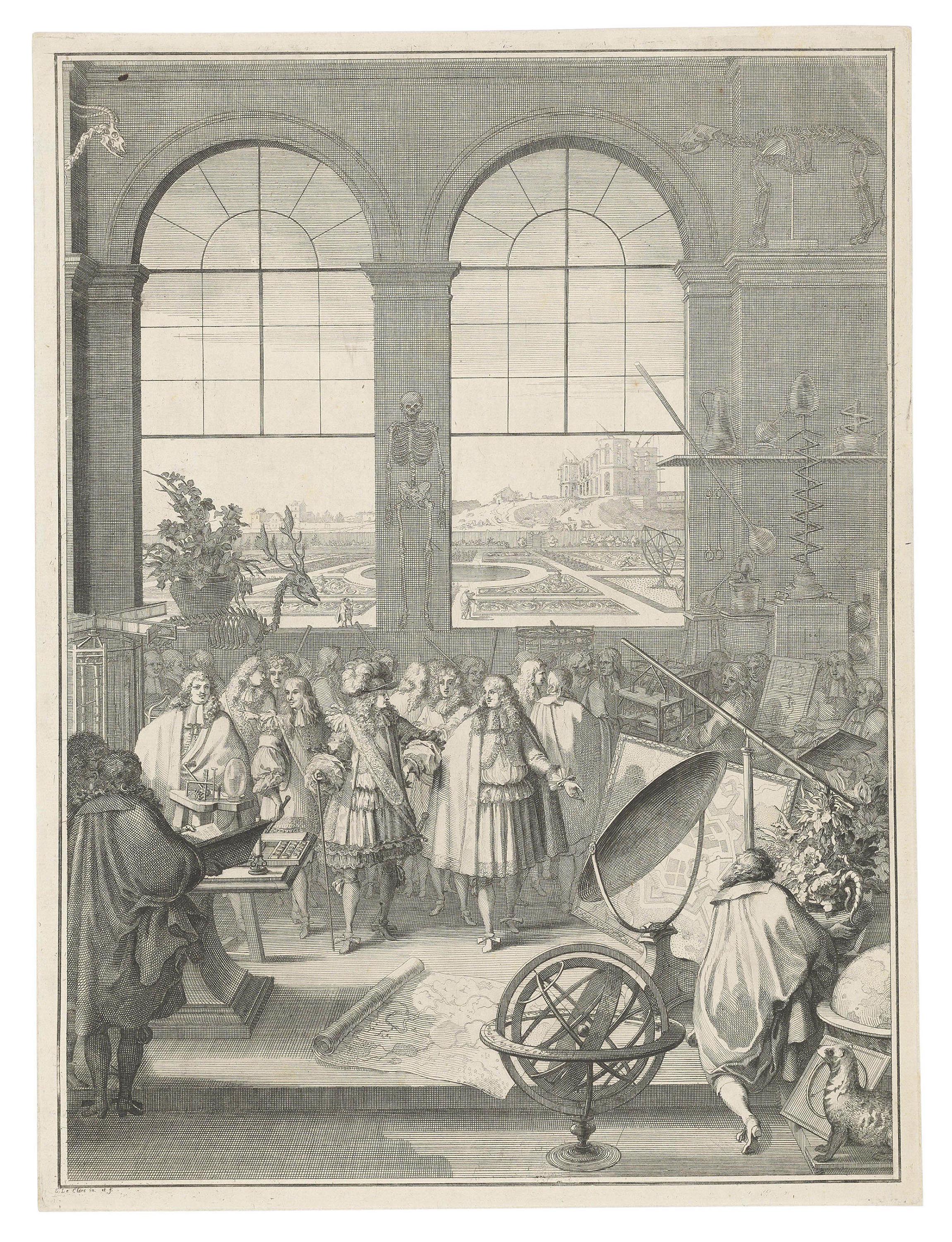 SEBASTIEN LE CLERC I (1637-1714), Louis XIV & Jean-Baptiste Colbert ...