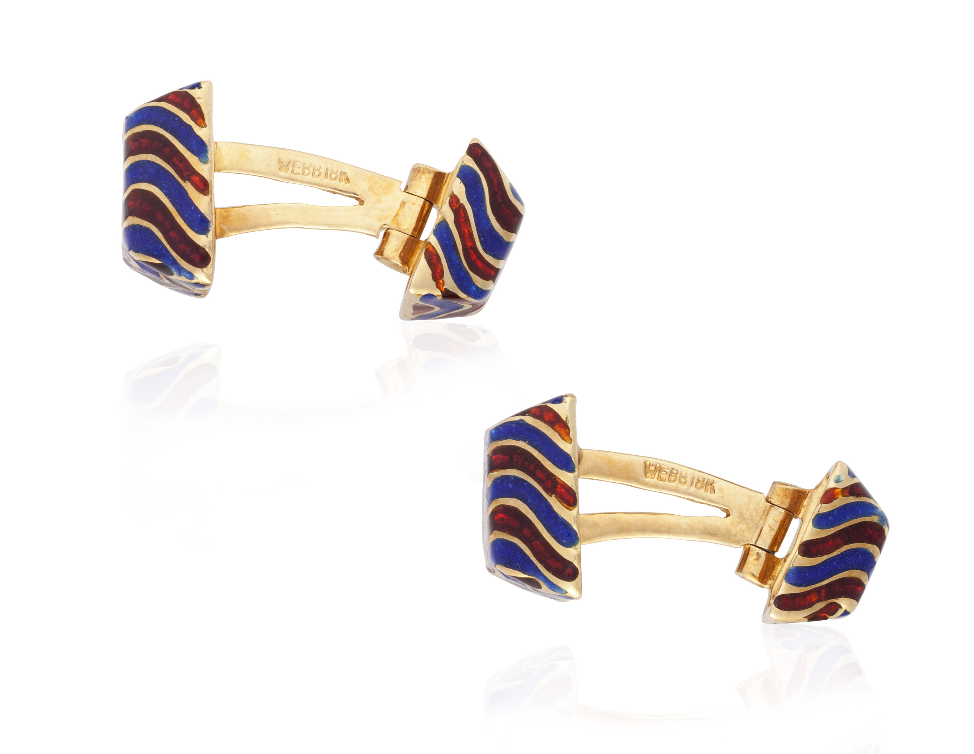 DAVID WEBB ENAMEL AND GOLD CUFFLINKS, | Christie’s