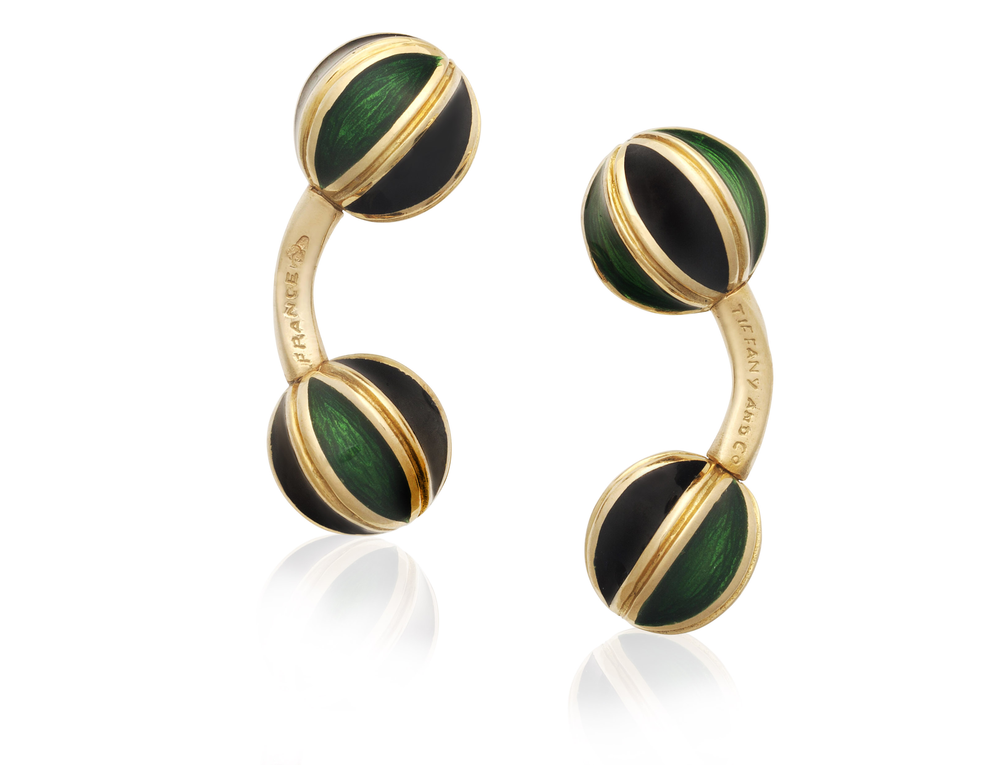 TIFFANY & CO. GOLD AND ENAMEL CUFFLINKS, | Christie’s