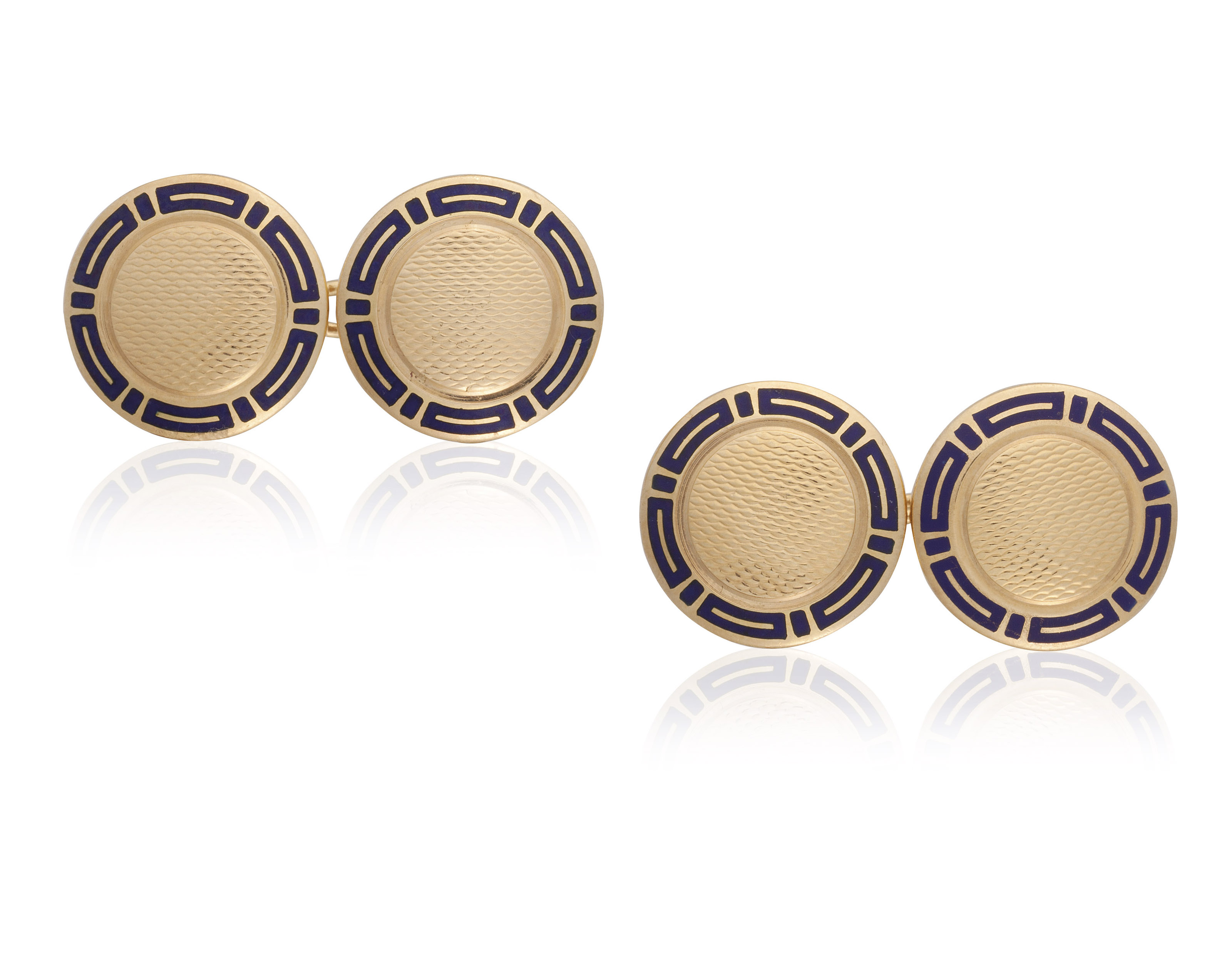 BULGARI ENAMEL AND GOLD CUFFLINKS, | Christie’s