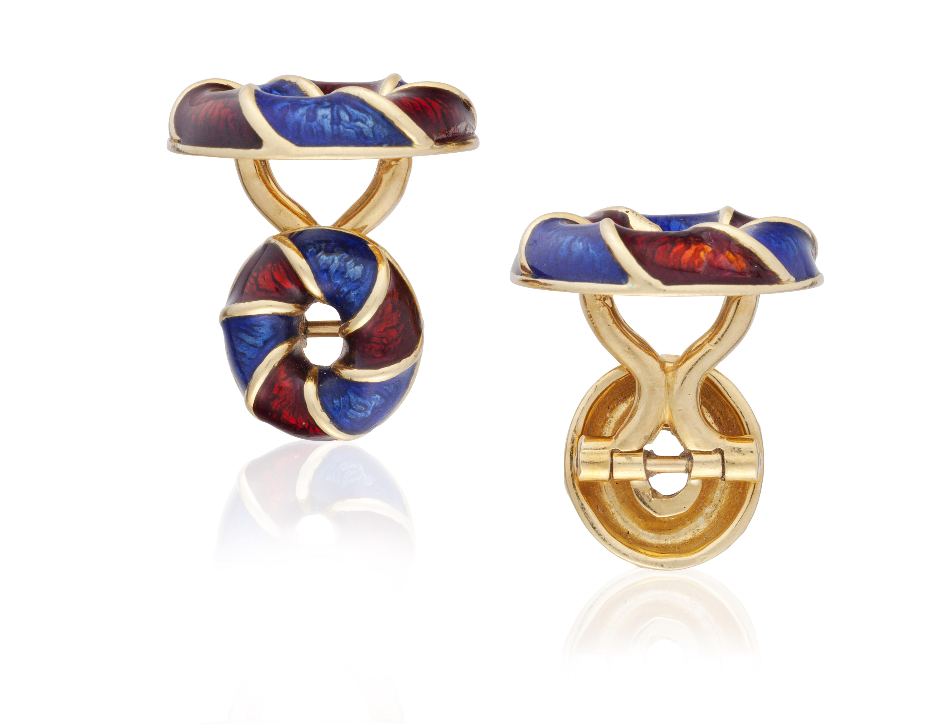 DAVID WEBB ENAMEL AND GOLD CUFFLINKS, | Christie’s