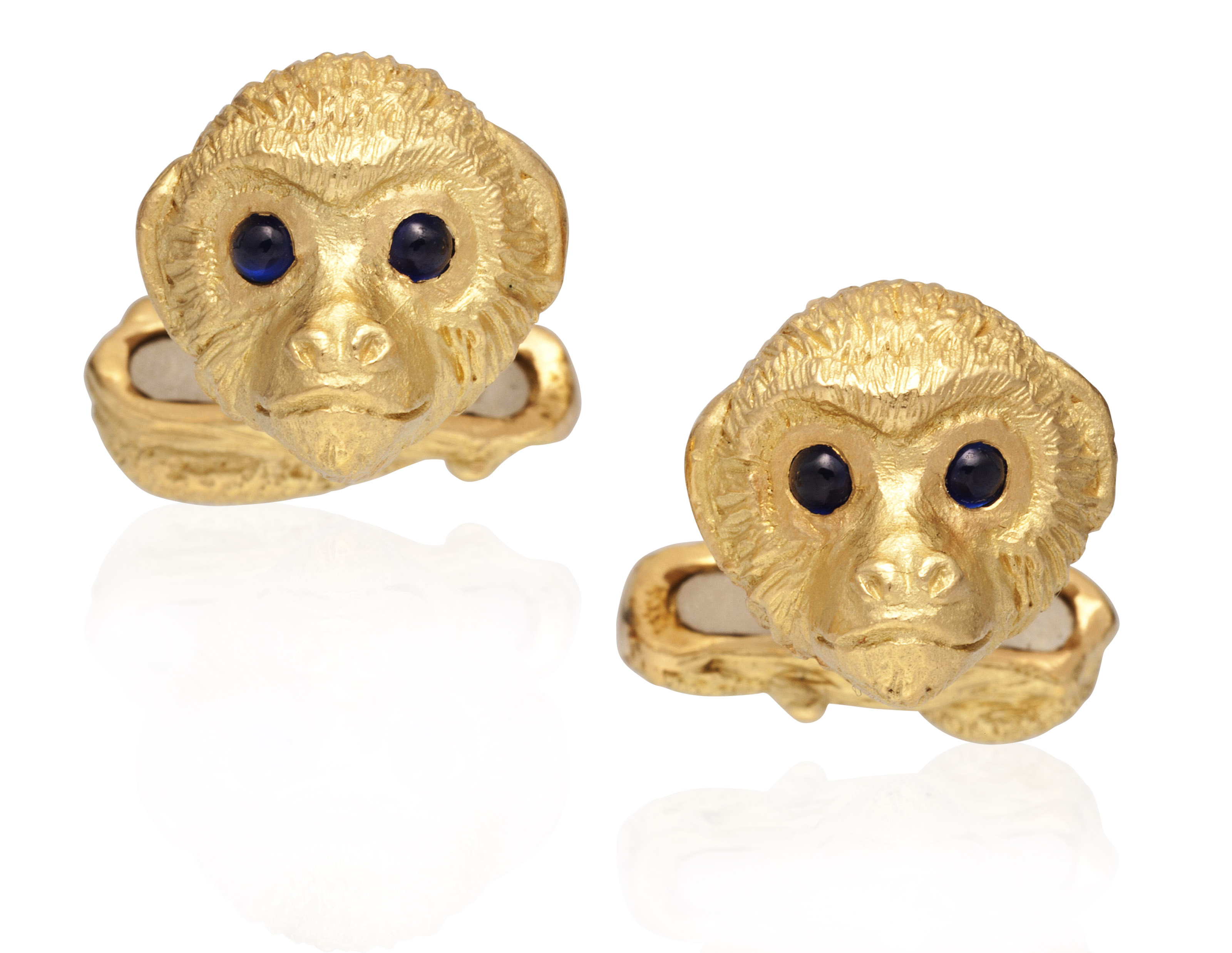 DEAKIN & FRANCIS SAPPHIRE AND GOLD MONKEY CUFFLINKS, | Christie’s