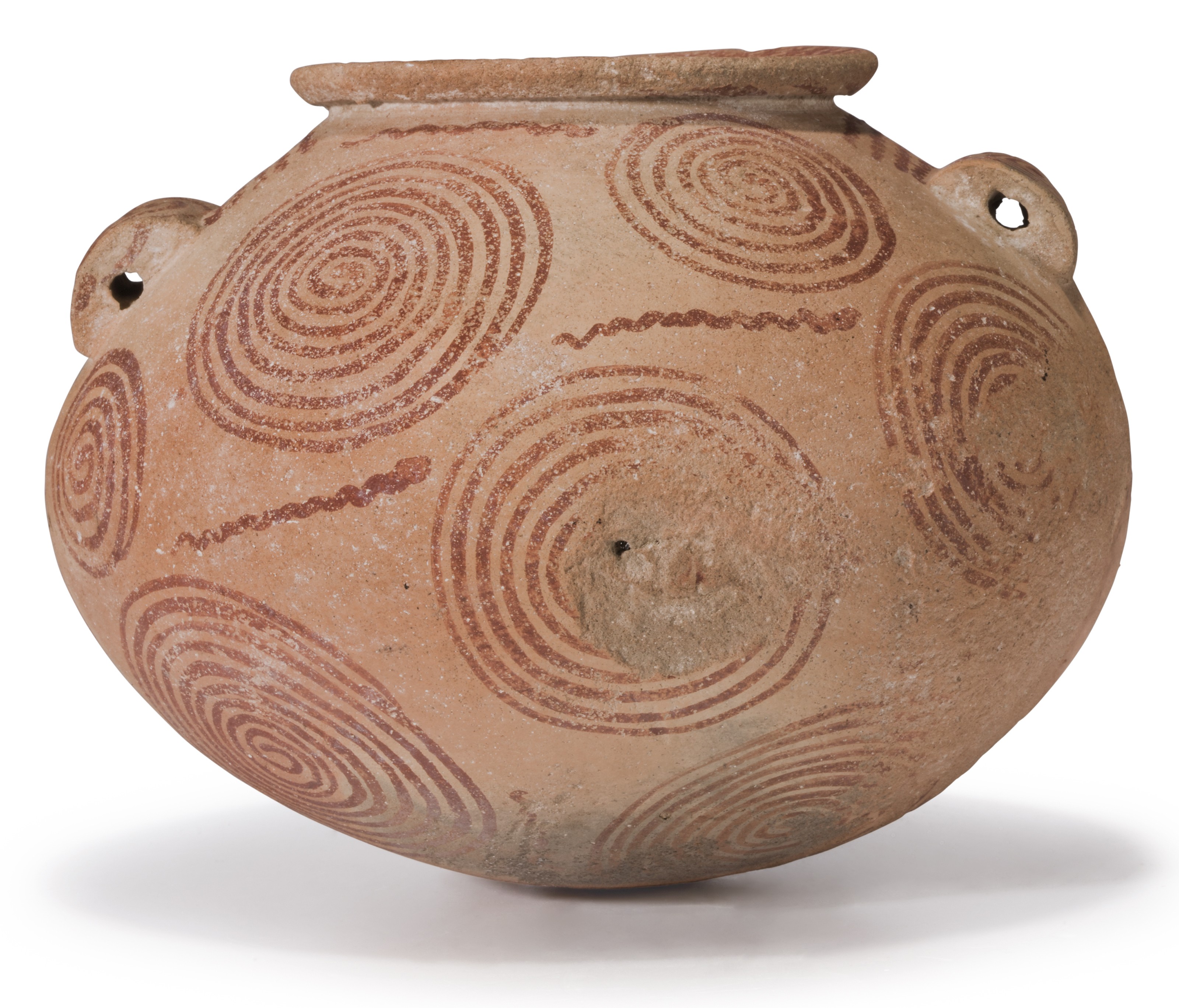 AN EGYPTIAN PAINTED POTTERY JAR, PREDYNASTIC PERIOD, NAQADA II, 3500 ...