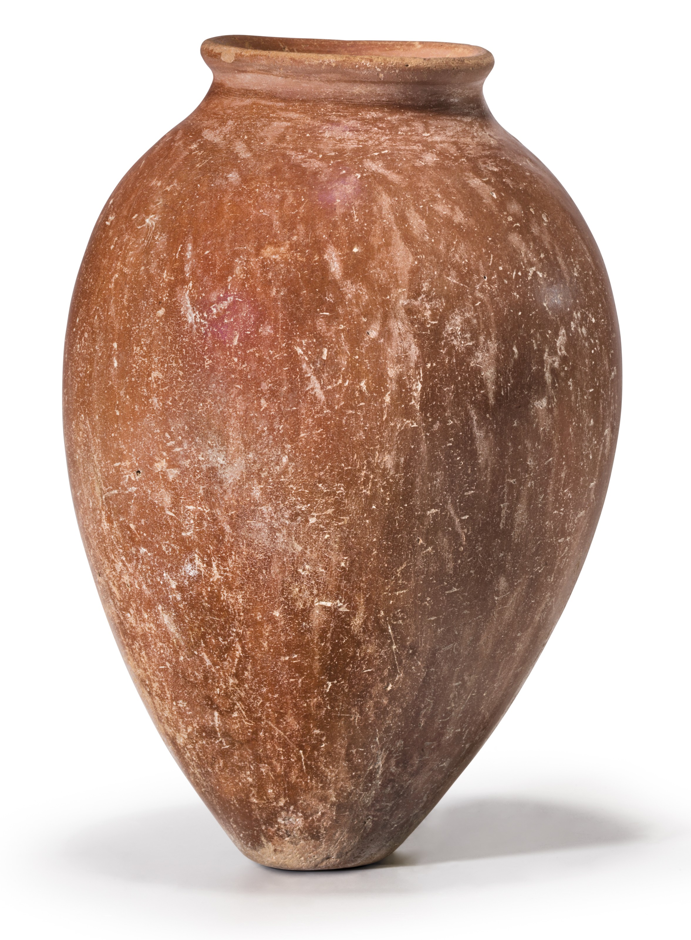 AN EGYPTIAN RED-POLISHED POTTERY JAR, PREDYNASTIC PERIOD, NAQADA II ...