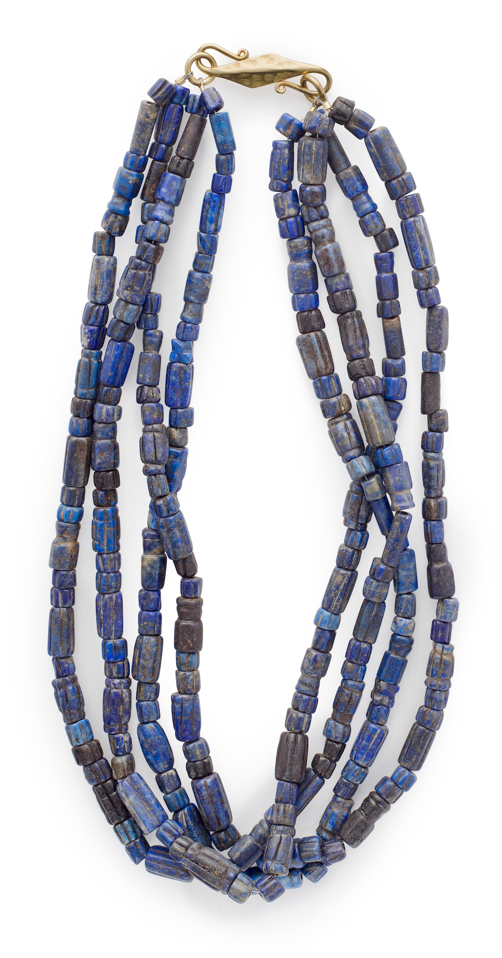 A BACTRIAN LAPIS LAZULI MULTI-STRAND BEAD NECKLACE, CIRCA LATE 3RD ...