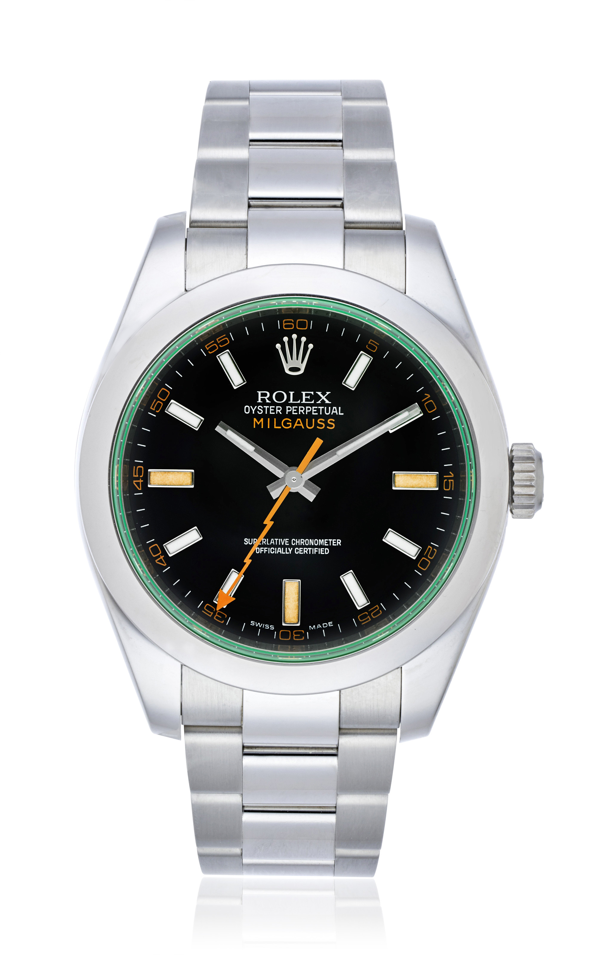 ROLEX, GREEN GLASS MILGAUSS, REF. 116400V, | Christie’s