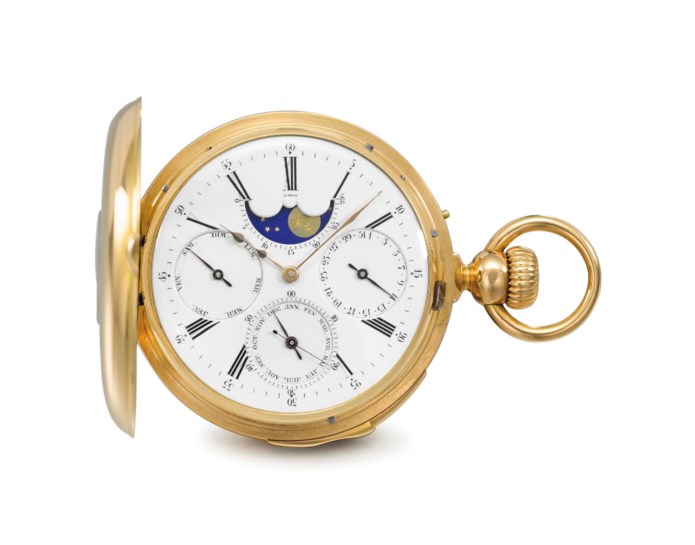 Louis Audemars, made for Charles Oudin. A fine, rare and early 18K gold ...