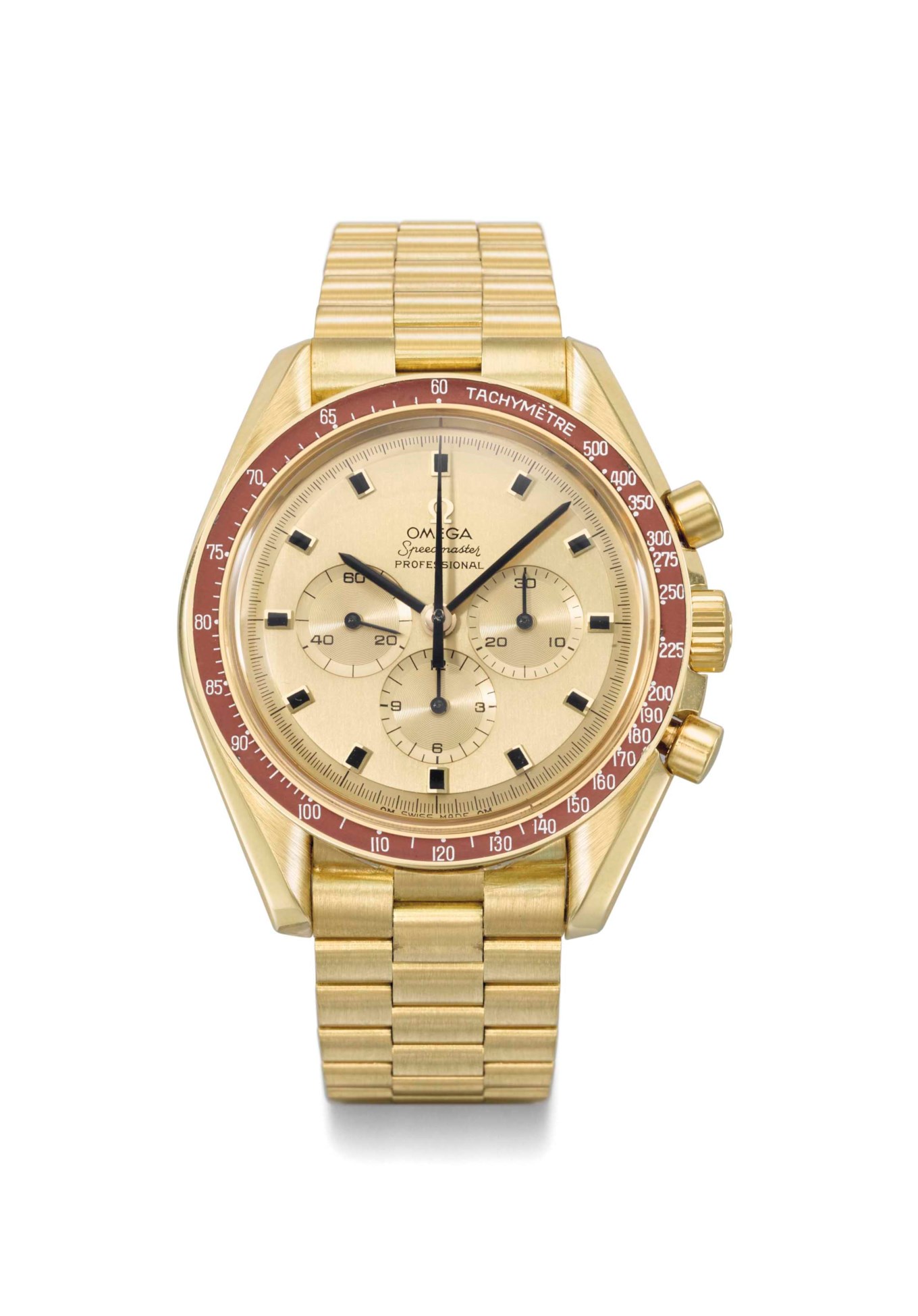 Omega. A rare 18K Gold limited edition Chronograph Wristwatch with ...