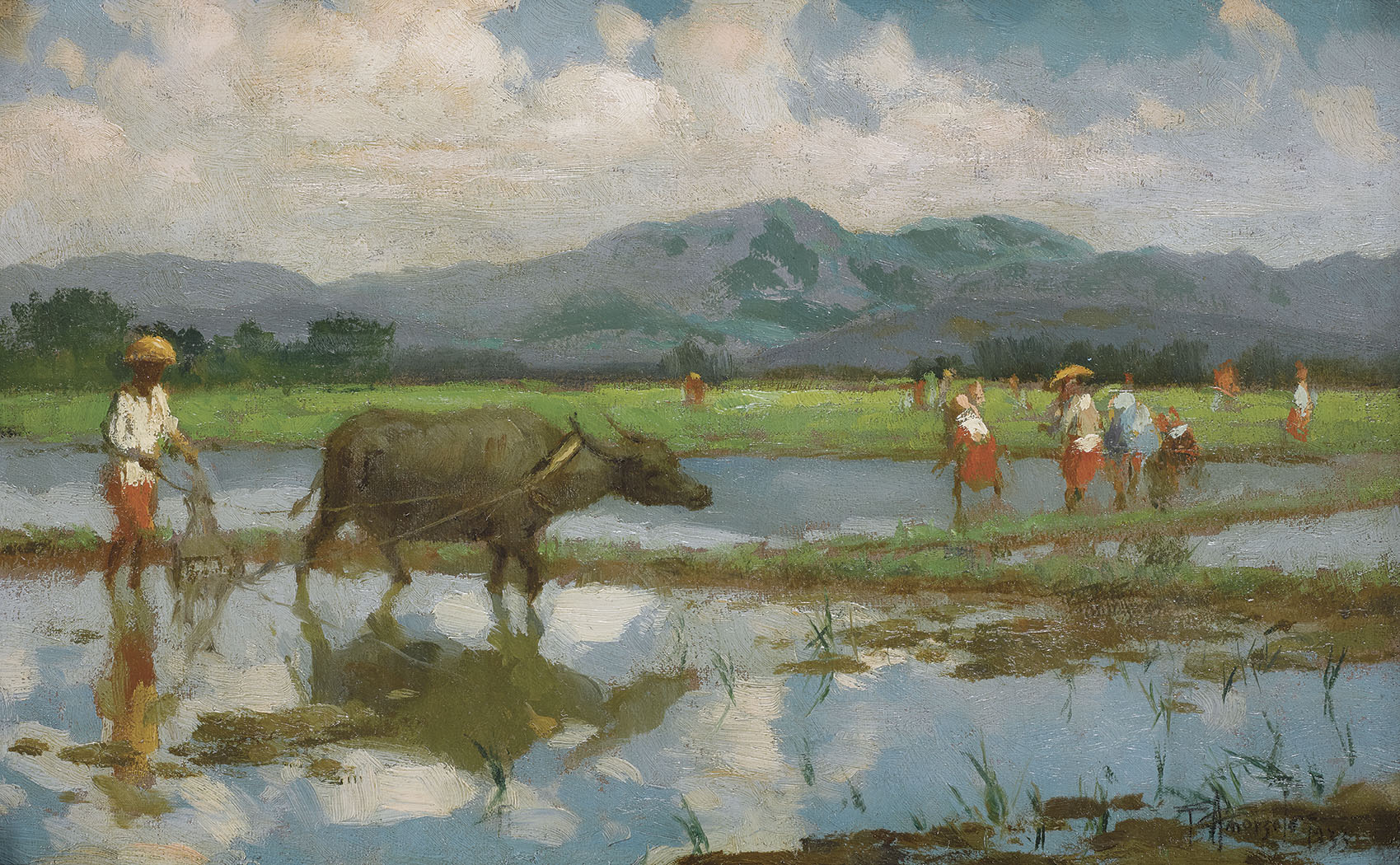 Planting Rice By Fernando Amorsolo
