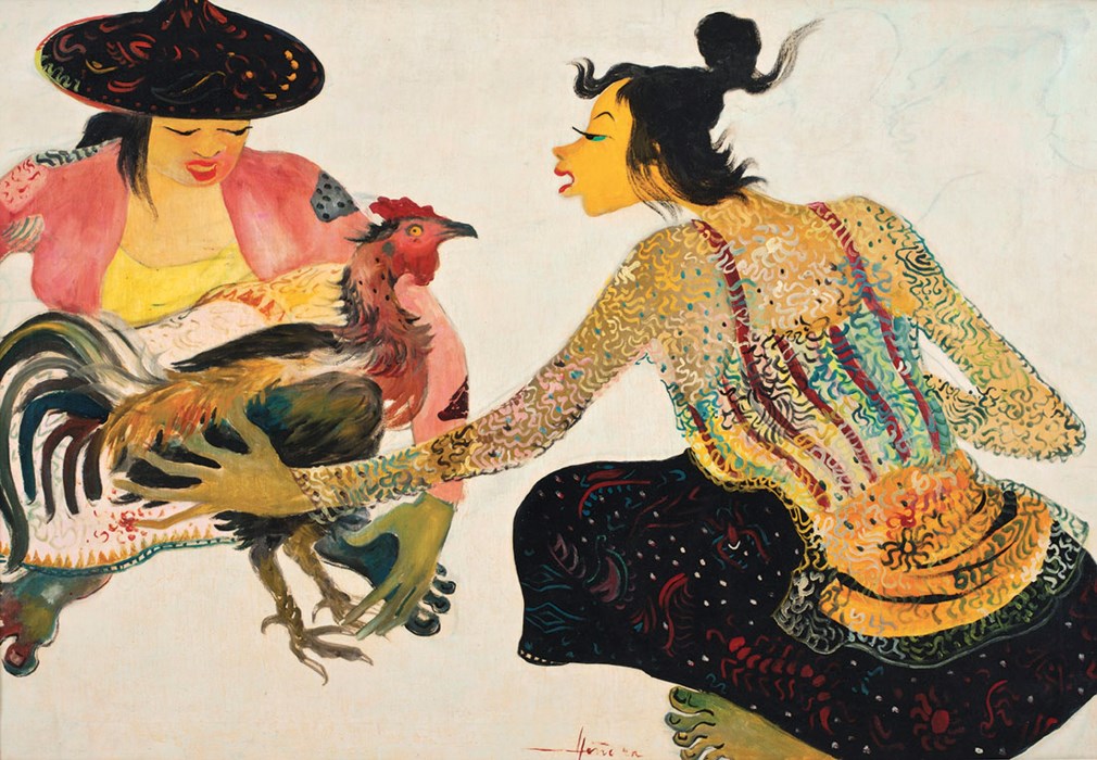 HENDRA GUNAWAN (Indonesian, 1918-1983), Women with Rooster | Christie's