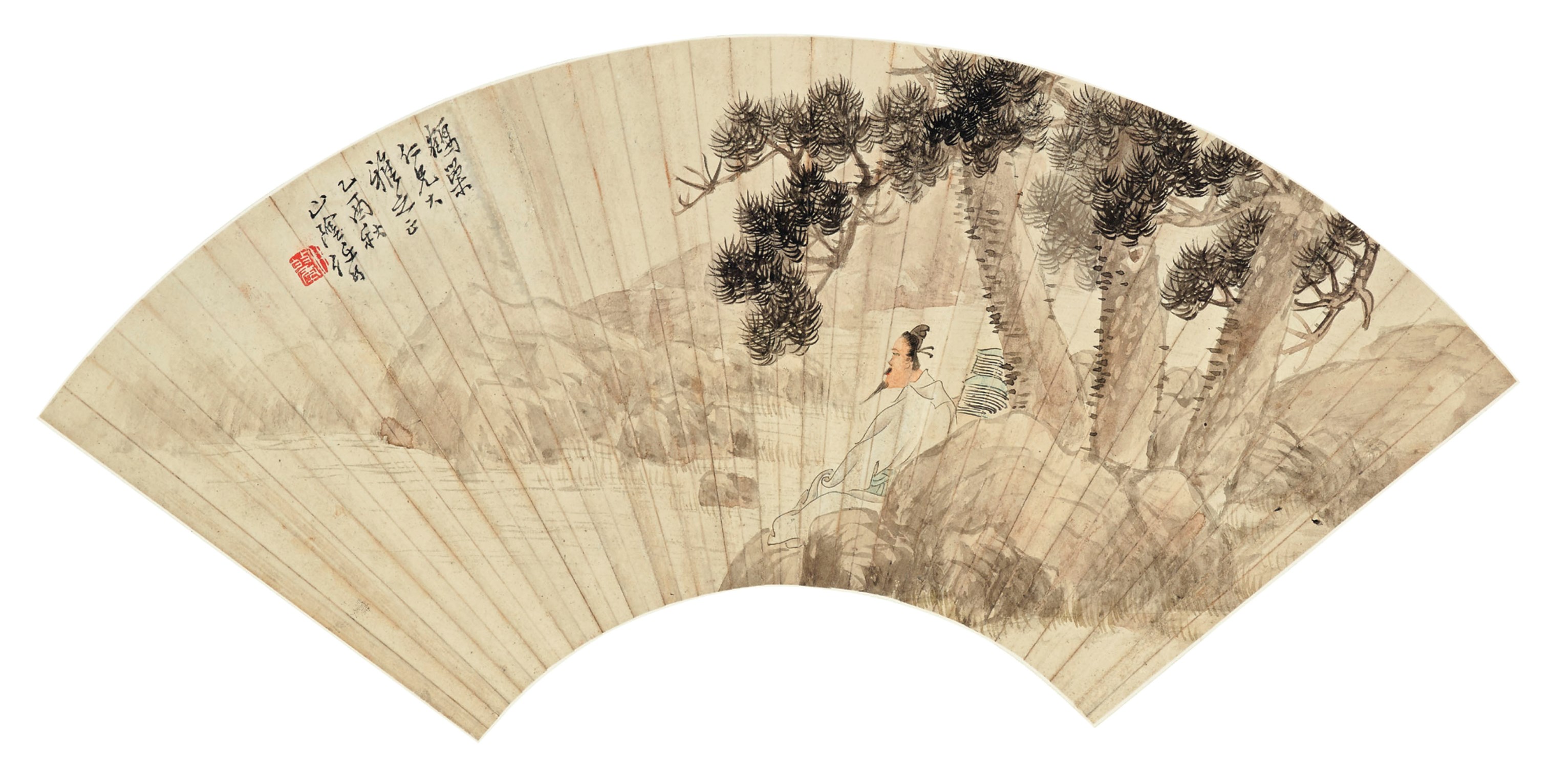 REN YI (1840-1895), Scholar Under Pine | Christie's