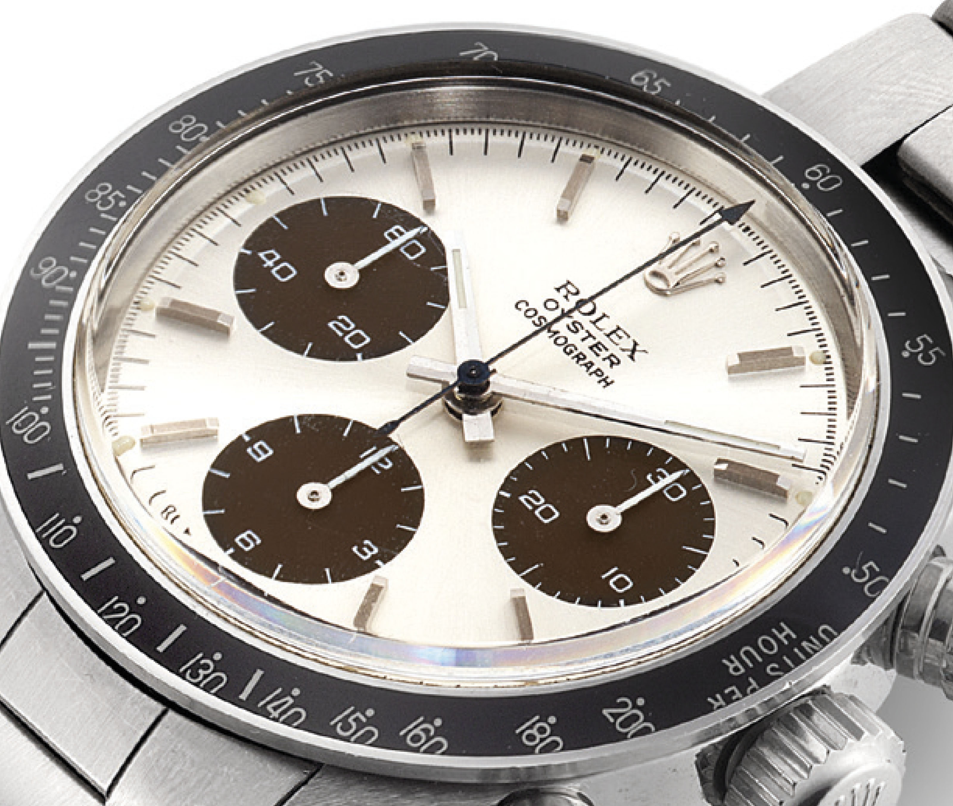 ROLEX. A FINE STAINLESS STEEL CHRONOGRAPH WATCH WITH BRACELET, SIGMA ...