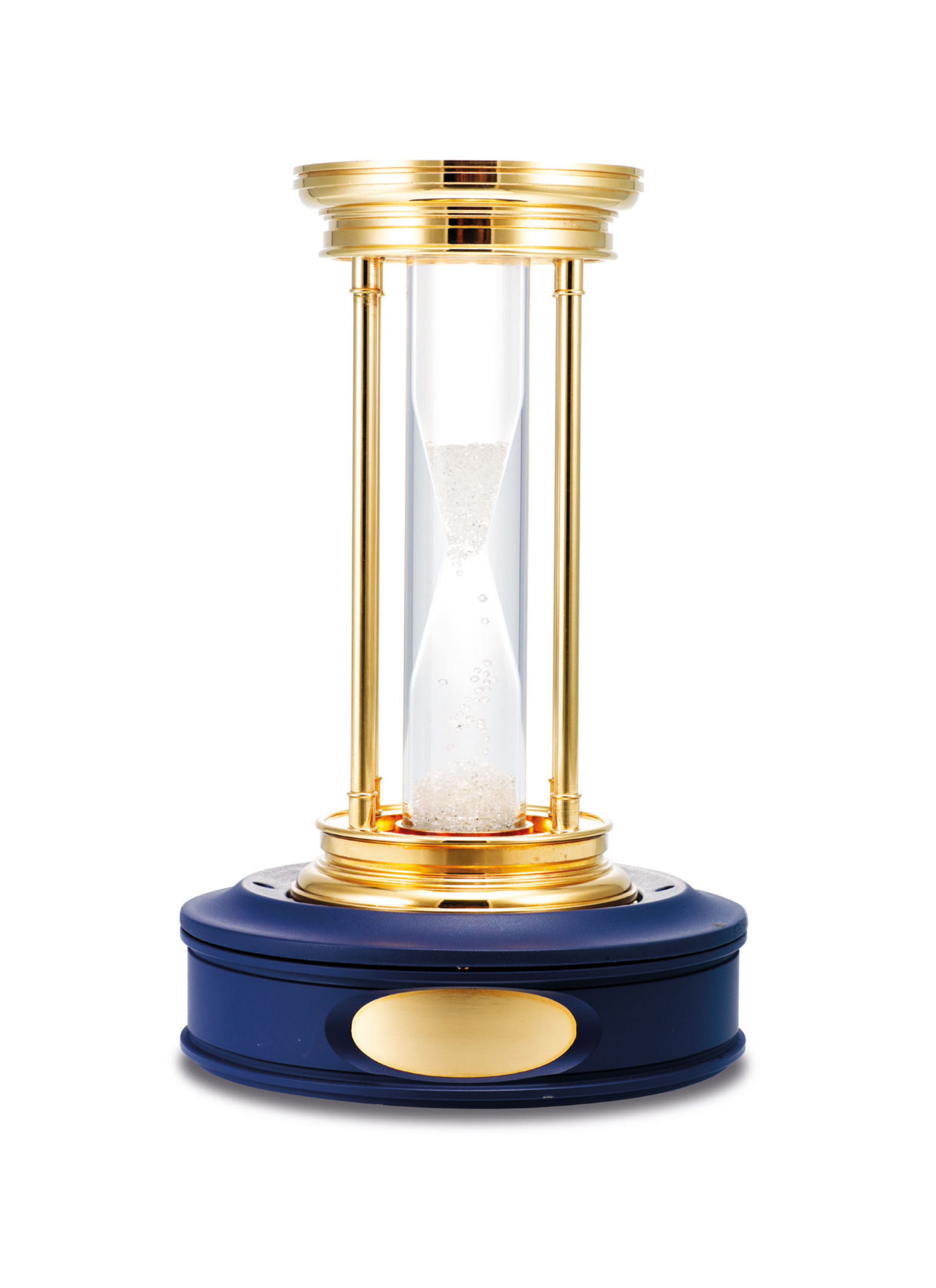 DE BEERS A BRASS AND DIAMOND HOUR GLASS TIMER - auctions & price archive