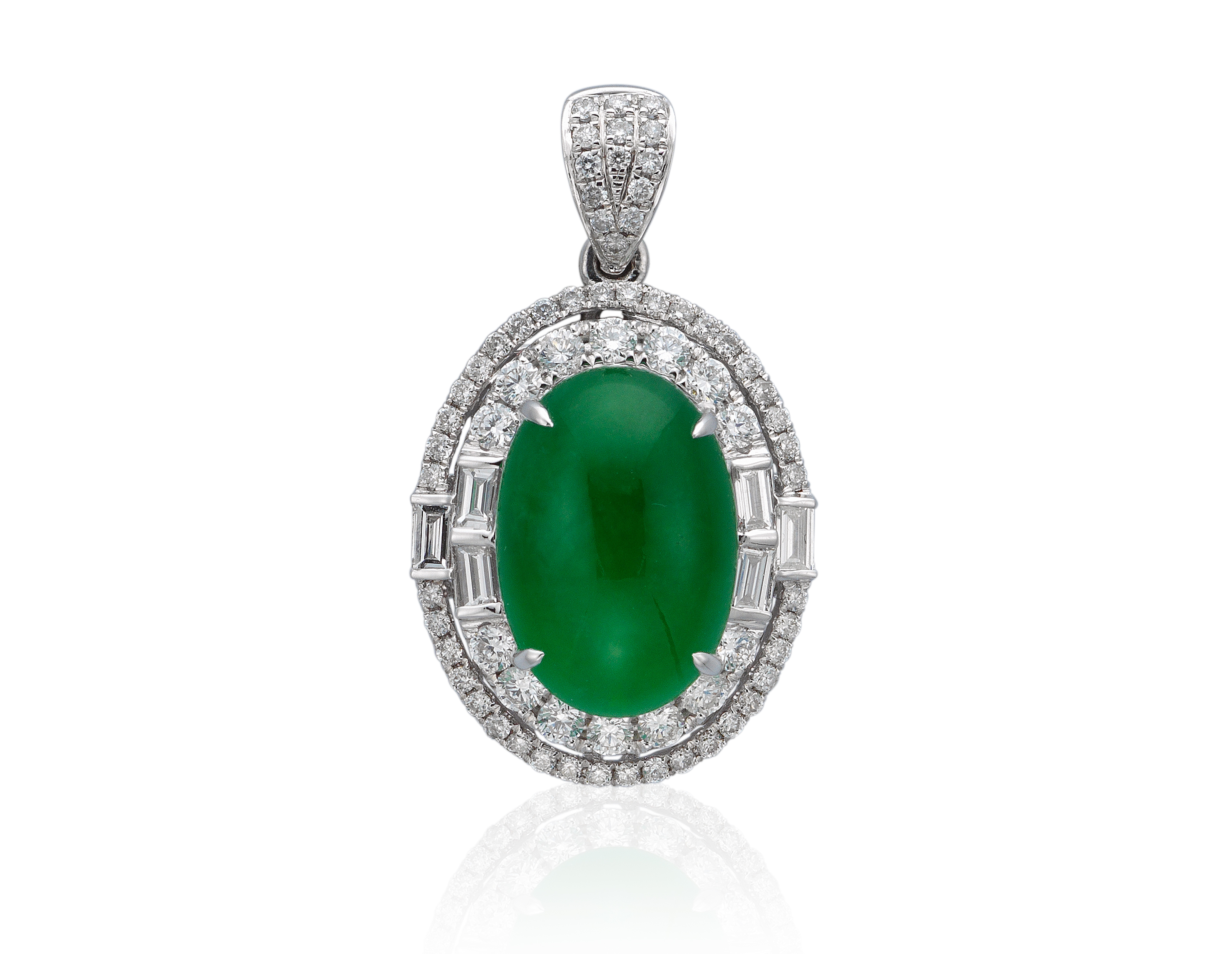 JADEITE AND DIAMOND PENDANT, | Christie’s