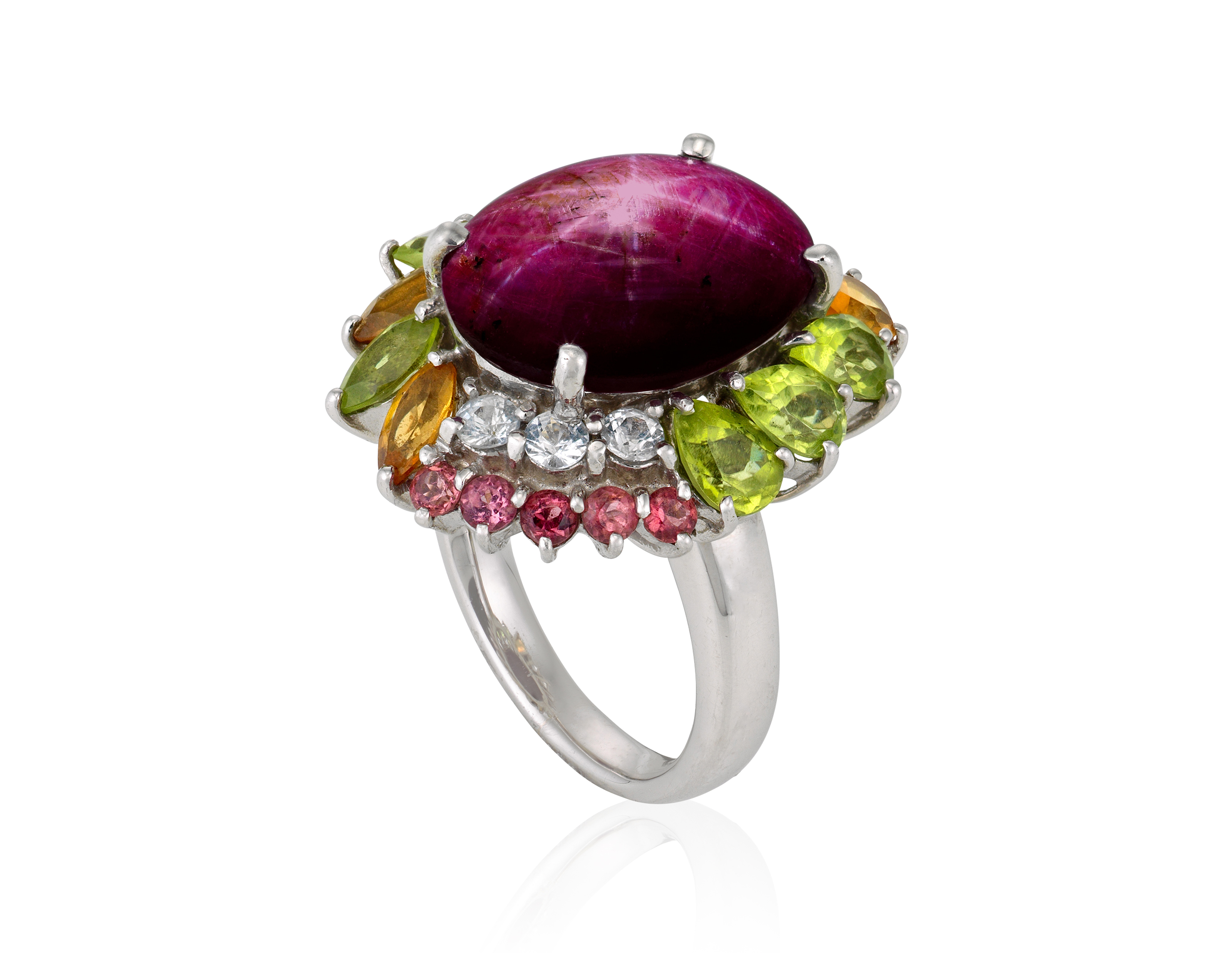 STAR RUBY AND MULTI-GEM RING, | Christie’s