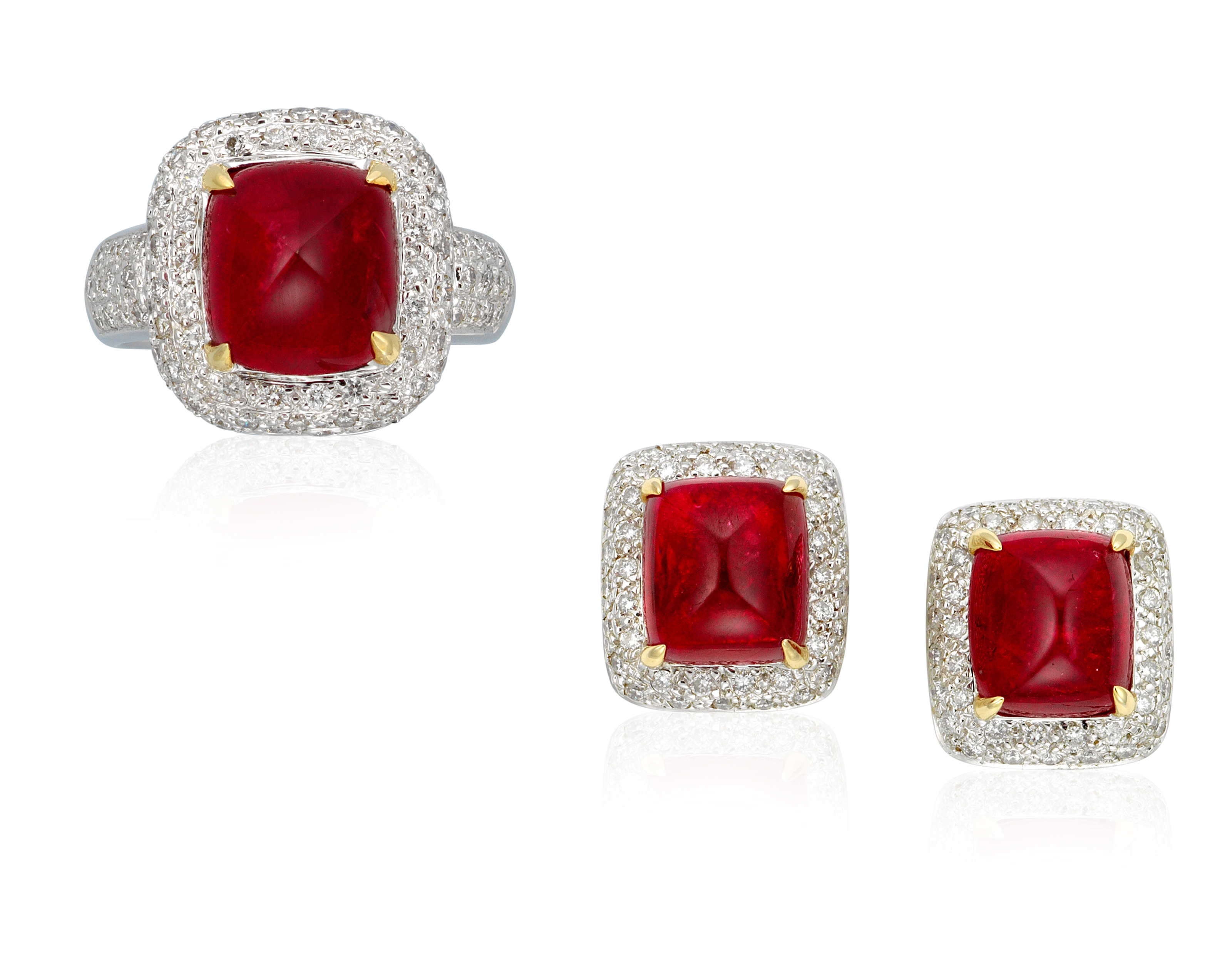 SET OF RUBY AND DIAMOND JEWELLERY, | Christie’s