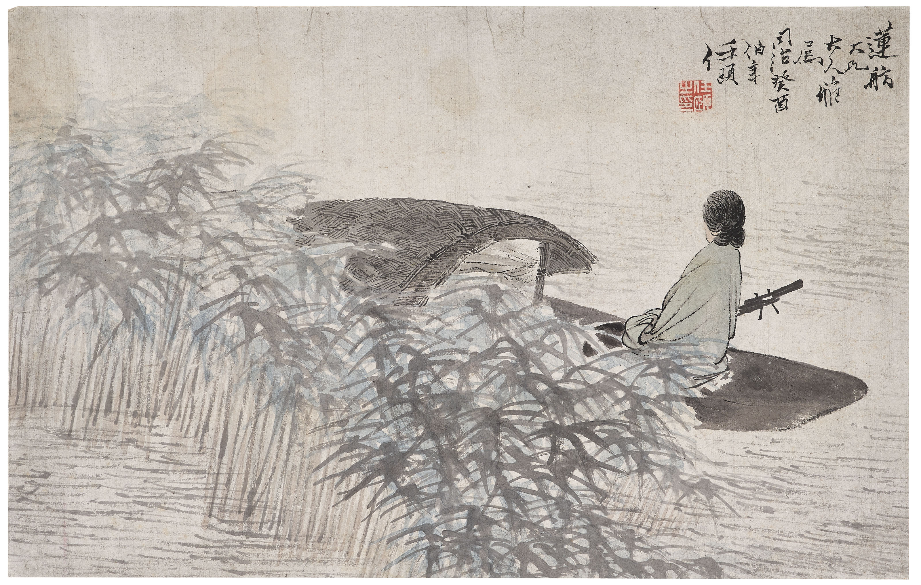 REN YI (1840-1895), Riding on a Boat | Christie’s