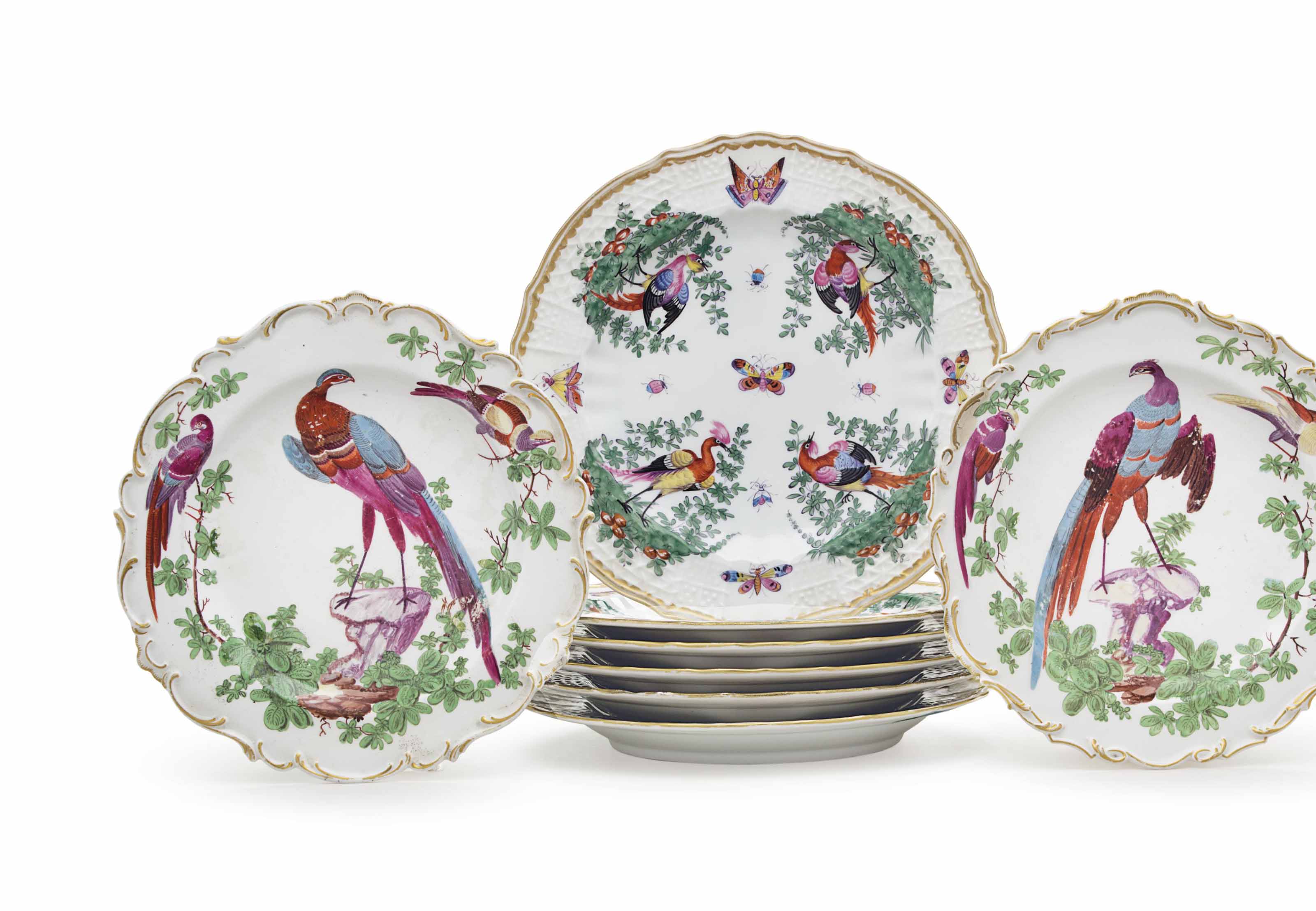 A PAIR OF MEISSEN PORCELAIN MODELS OF PHEASANTS (FASAN, KLEIN AND ...