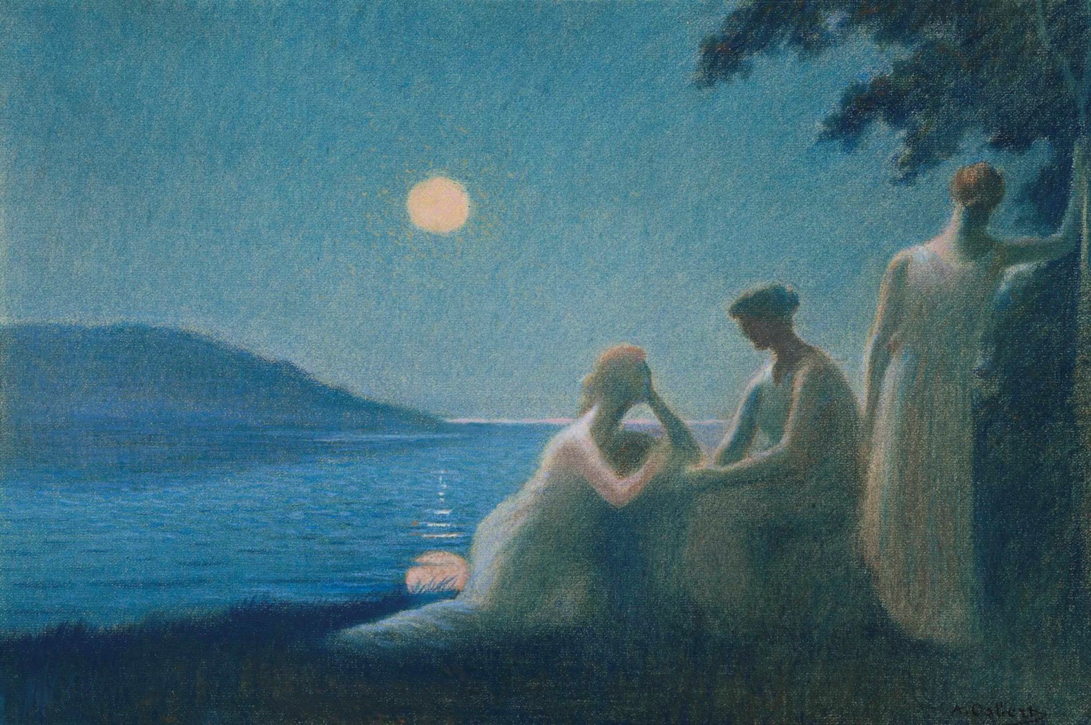 Alphonse Osbert (French, 1857-1939), Sous un Rayon de Lune | Christie's