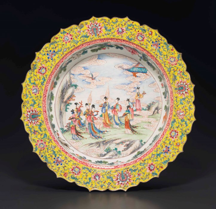 A LARGE PAINTED ENAMEL BASIN, 18TH-19TH CENTURY | Christie's