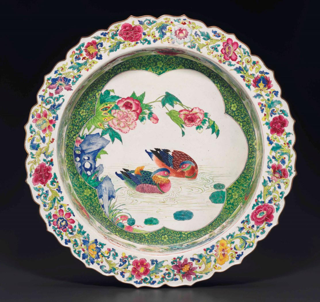 A LARGE PAINTED ENAMEL BASIN, 18TH CENTURY | Christie's