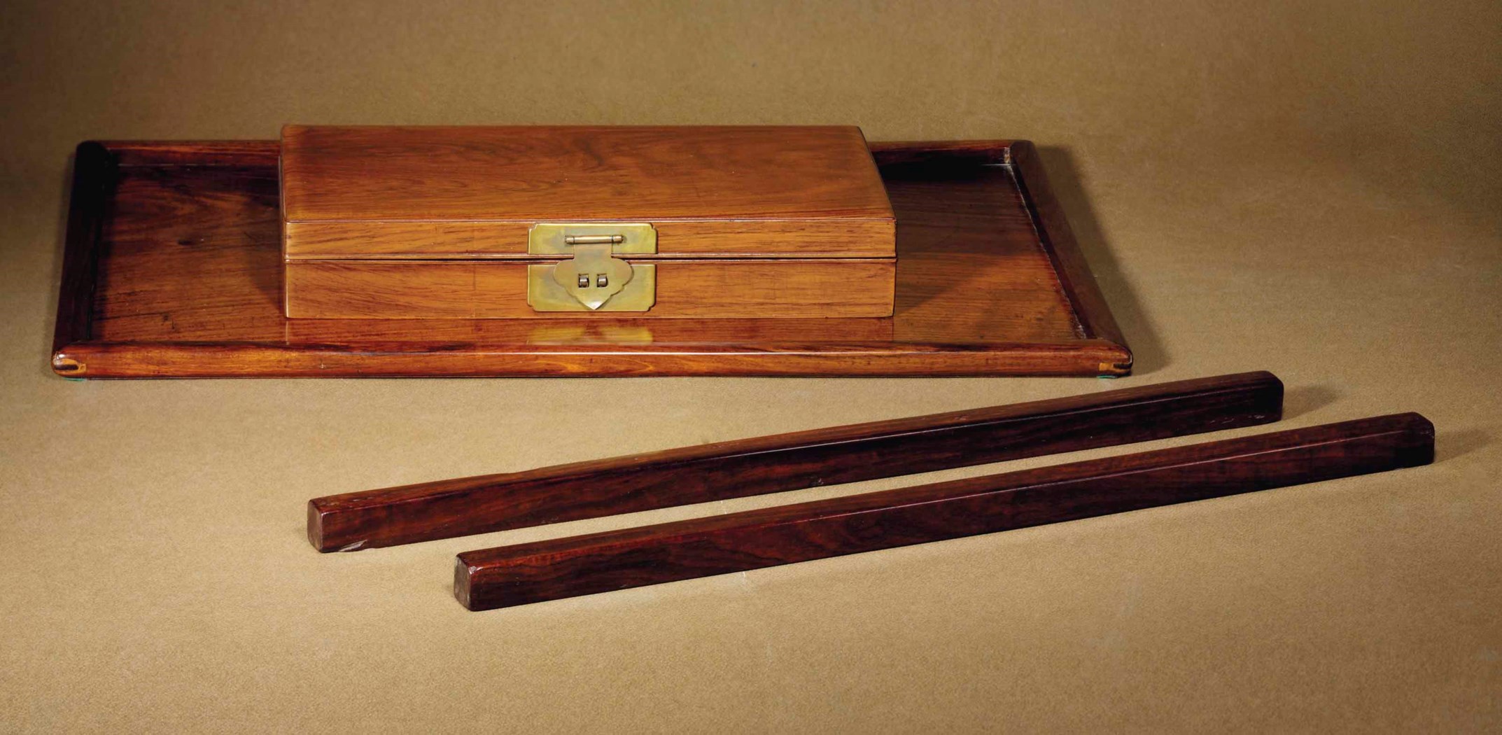 A PAIR OF HUANGHUALI SCROLL WEIGHTS, 18TH-19TH CENTURY | Christie's