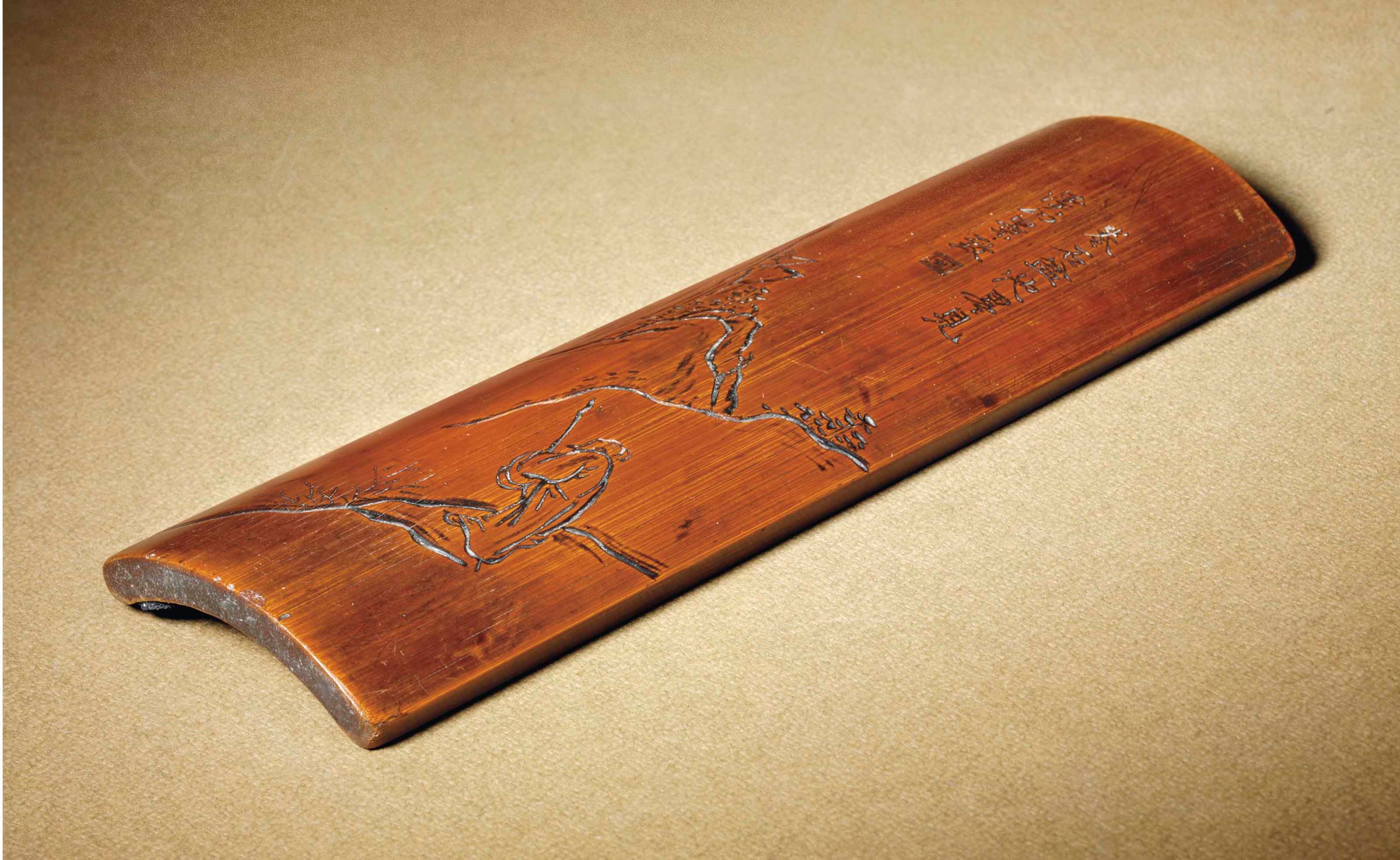 A CARVED BAMBOO WRIST REST, 19TH CENTURY | Christie's