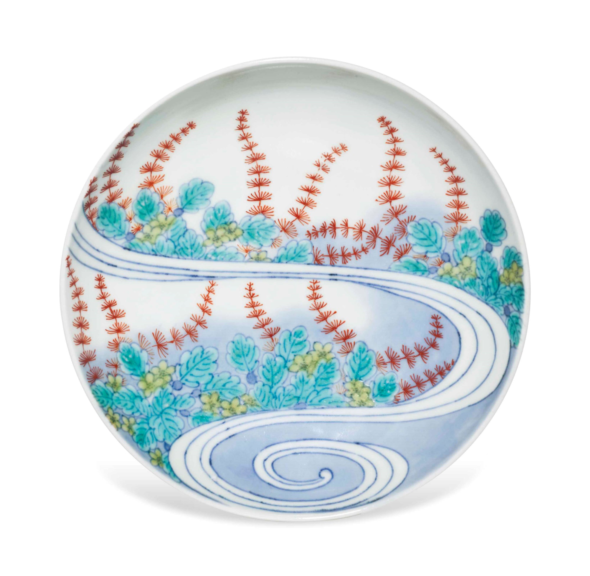 A porcelain dish, Nabeshima ware, Okawachi official kilns, Hizen (Imari ...