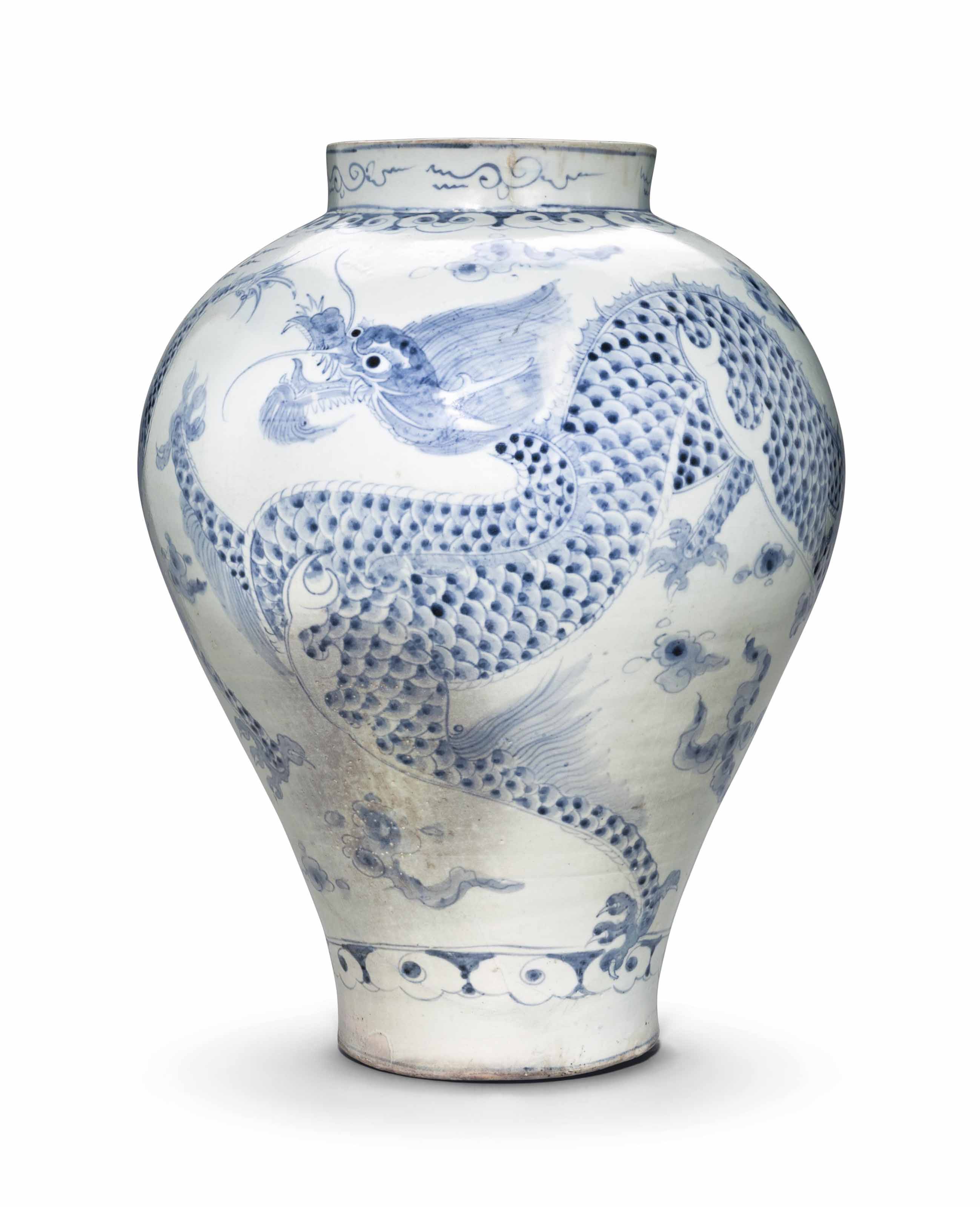 A white porcelain bottle vase, Joseon Dynasty (late 18th century ...