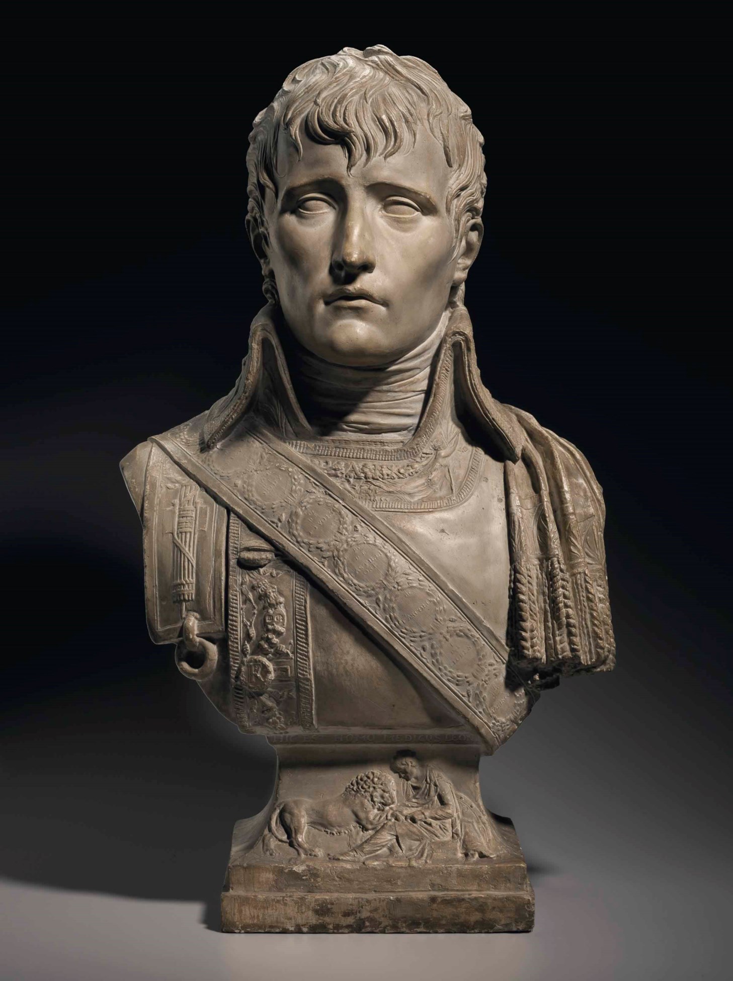 A TINTED PLASTER BUST OF NAPOLEON BONAPARTE AS FIRST CONSUL, BY JOSEPH ...