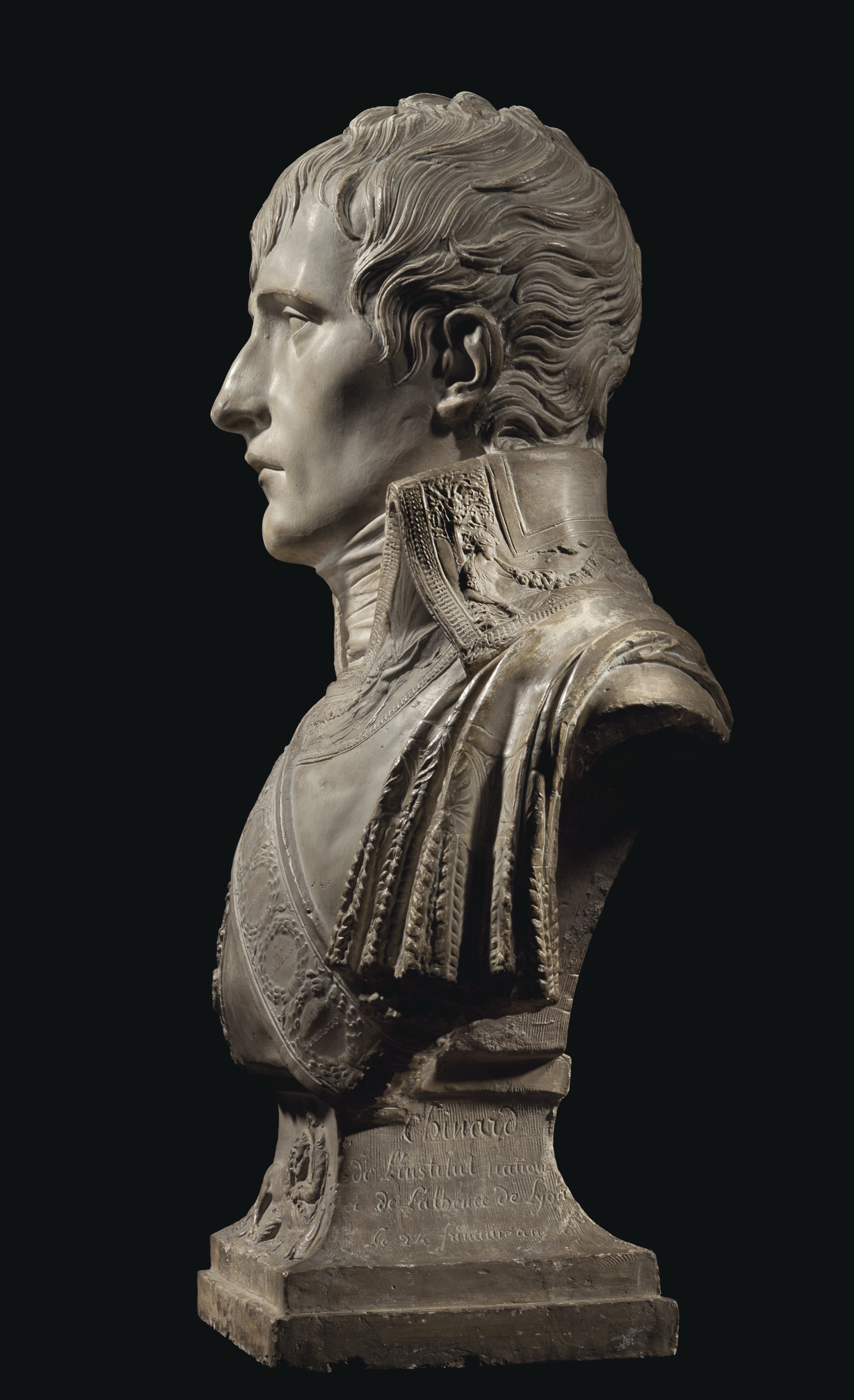 A TINTED PLASTER BUST OF NAPOLEON BONAPARTE AS FIRST CONSUL