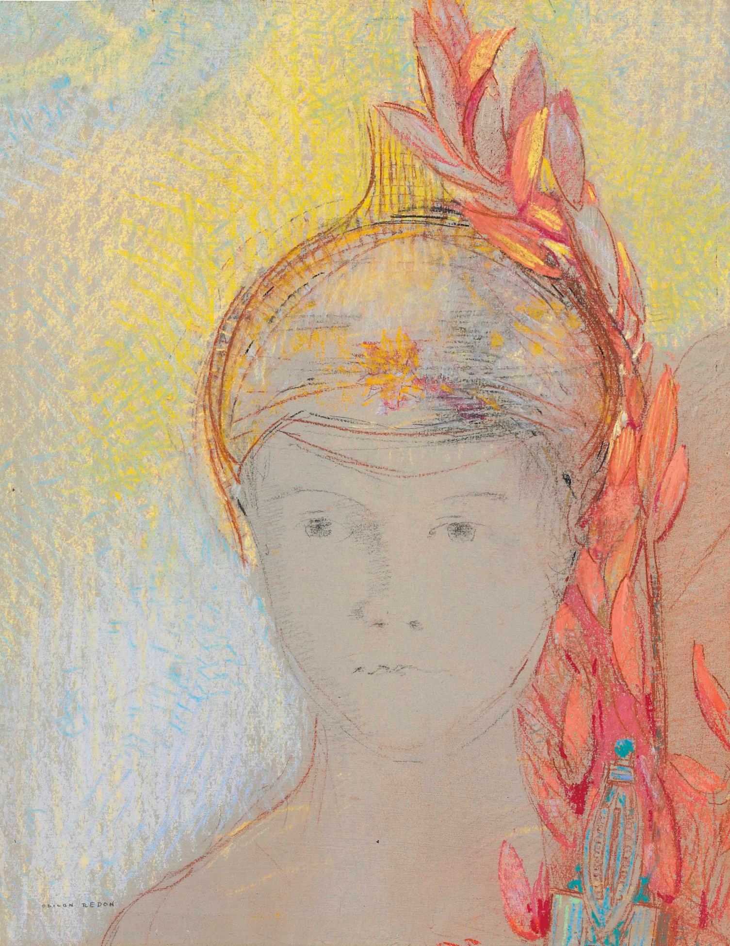 Odilon Redon (1840-1916), Tête de Minerve | Christie's