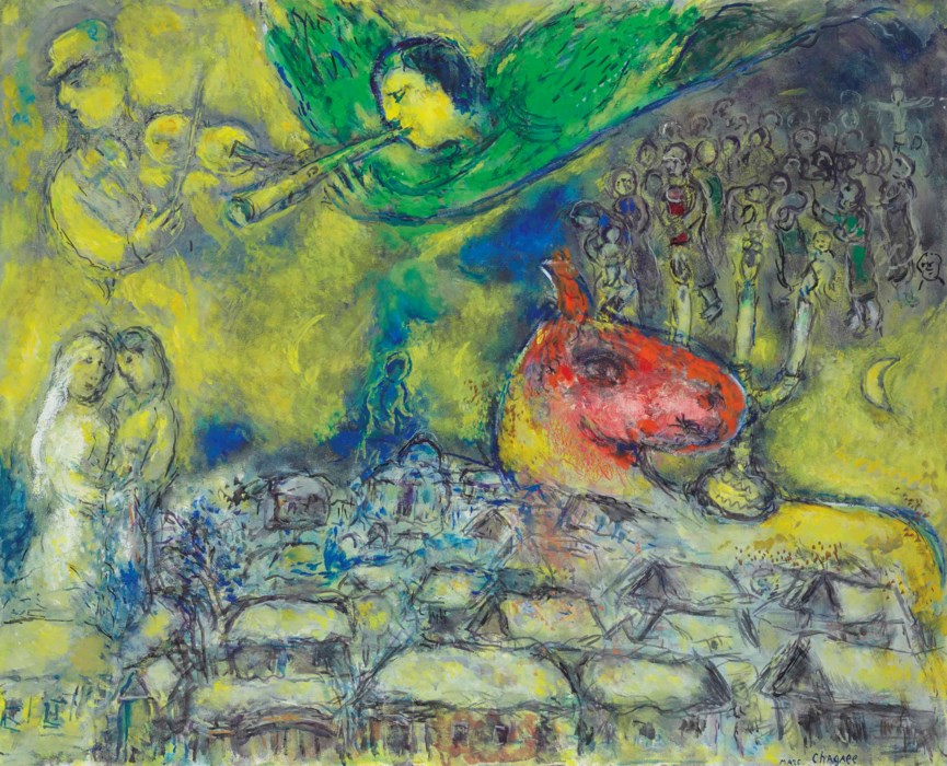 Marc Chagall (1887-1985), L'ange au-dessus du village | Christie's