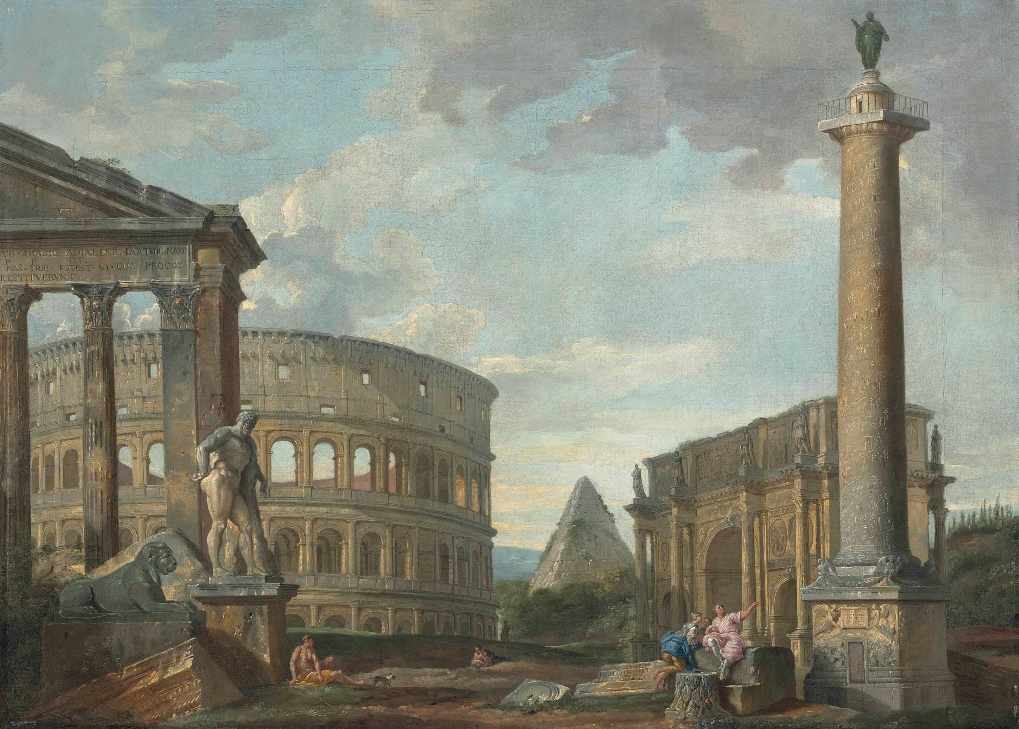 Circle of Giovanni Paolo Panini (Piacenza 1691-1765 Rome), A Roman ...