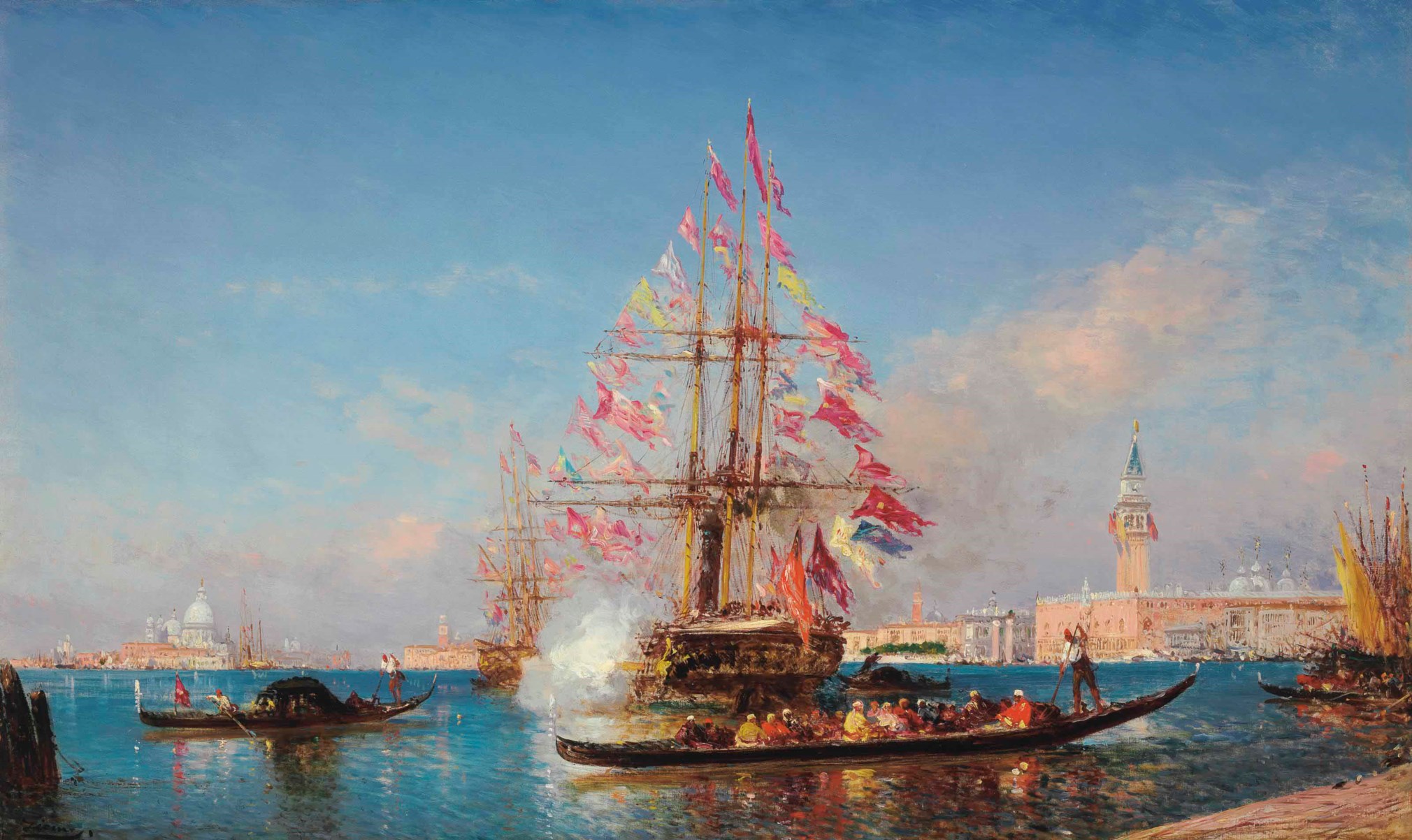 Félix Ziem (French, 1821–1911), Coup de canon, Venise | Christie's