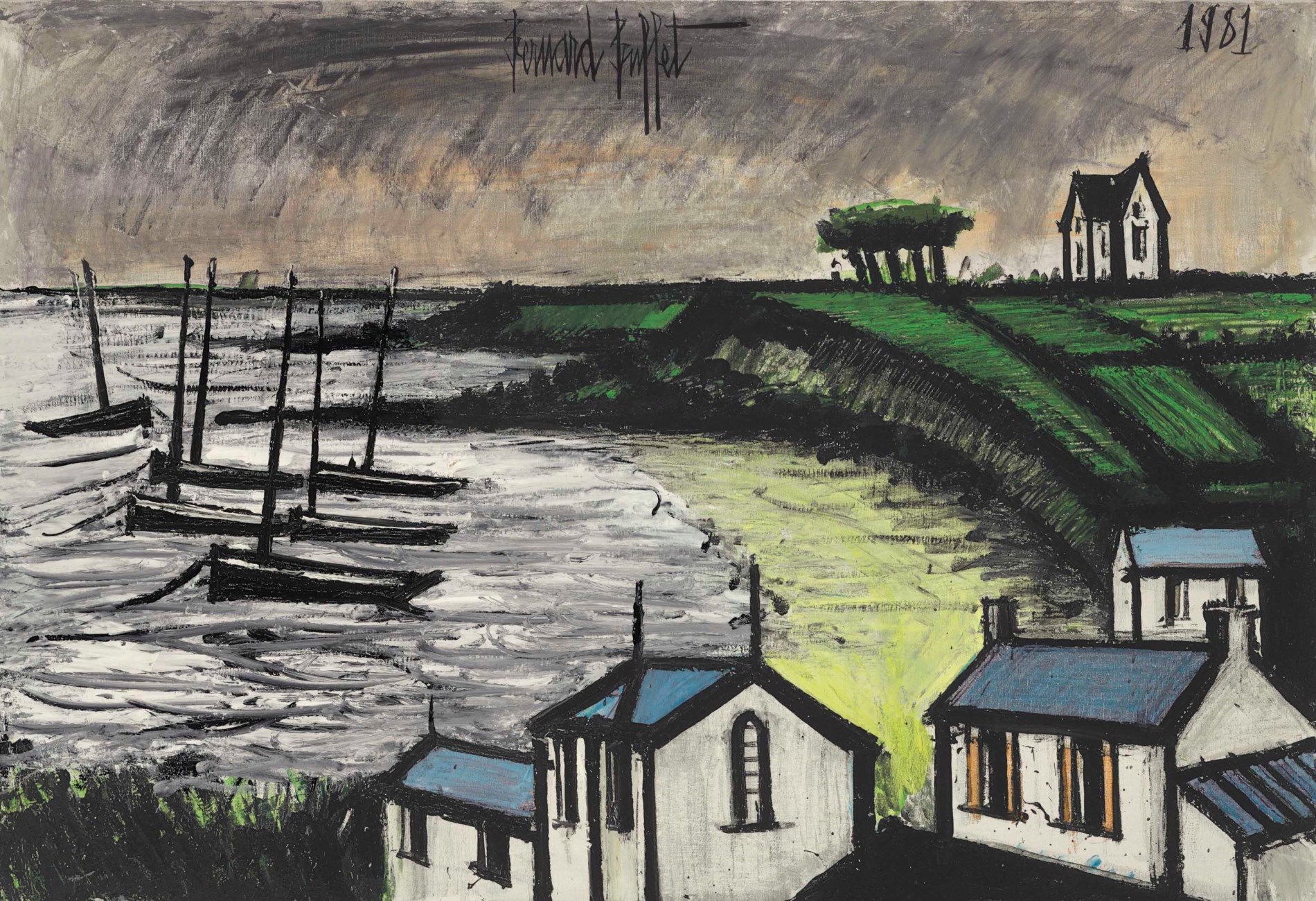 Bernard Buffet (1928-1999), Bateaux près de la plage | Christie's