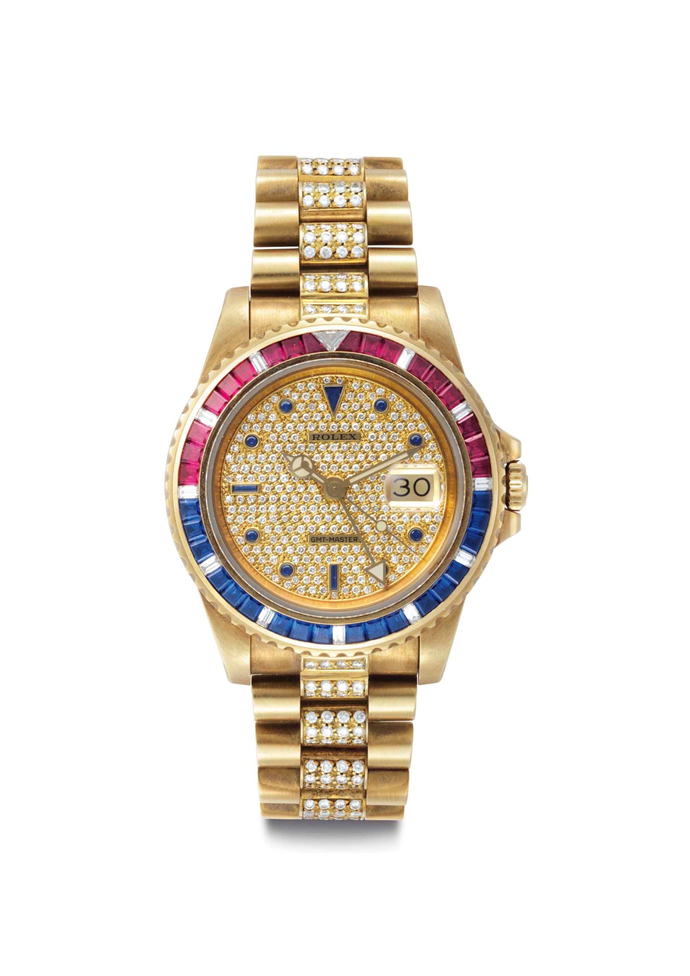 Rolex. An Extremely Rare and Attractive 18k gold, Diamond, Ruby and ...