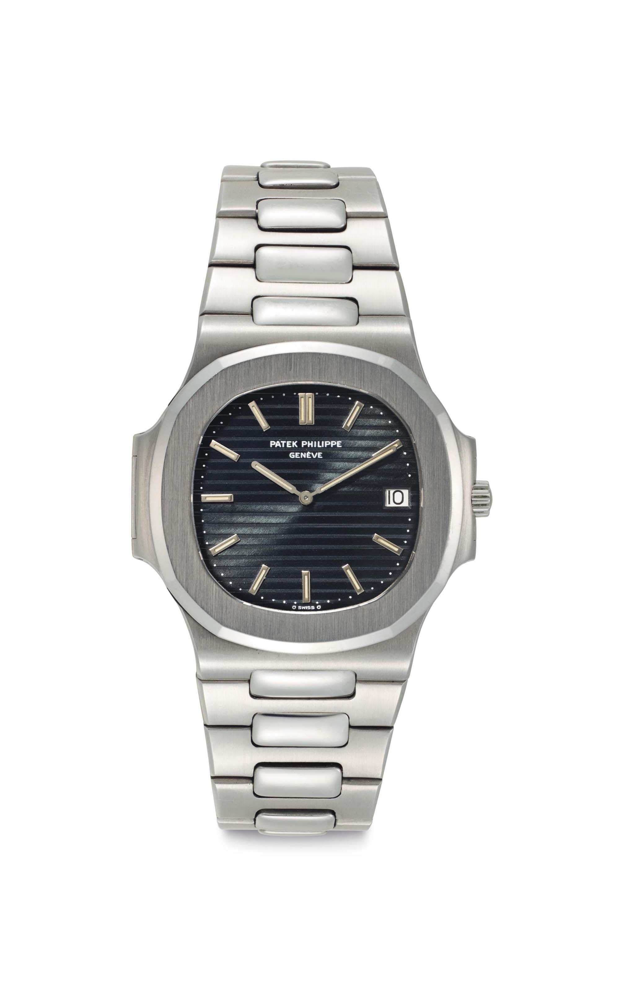 Patek Philippe. A Stainless Steel Automatic Wristwatch with Date and ...