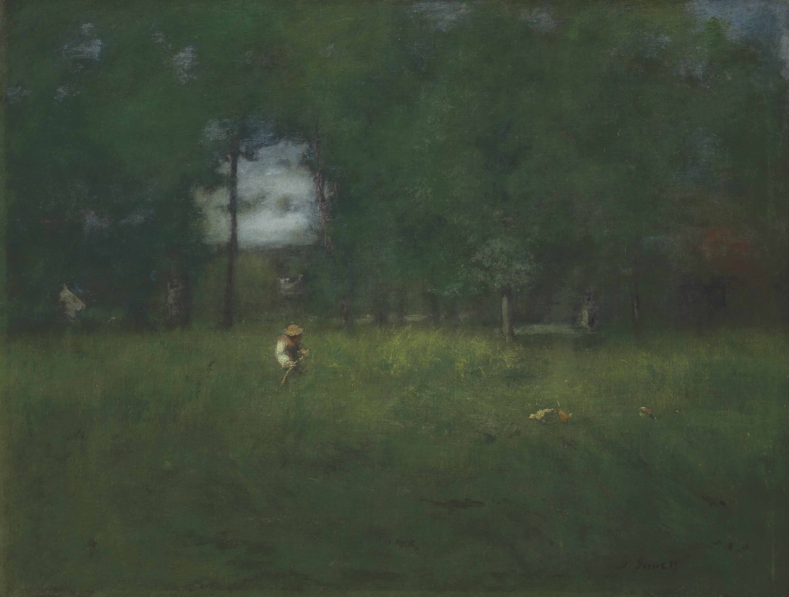 Across the Meadows, Montclair, New Jersey, George Inness (1825-1894 ...