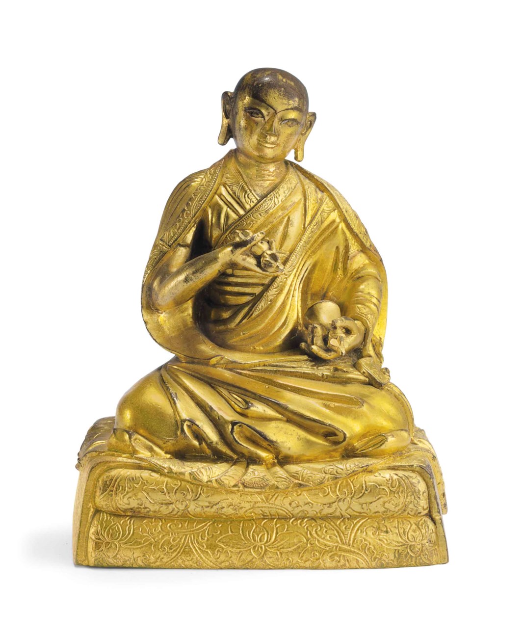 A Gilt Bronze Figure of Yeshe Dorje, MONGOLIA, ZANABAZAR SCHOOL, 18TH ...