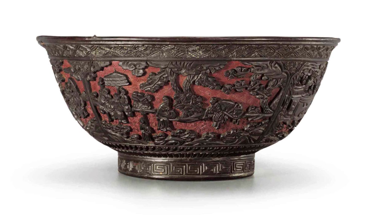 A LARGE BLACK AND RED LACQUER BOWL, MING DYNASTY, 16TH CENTURY | Christie's