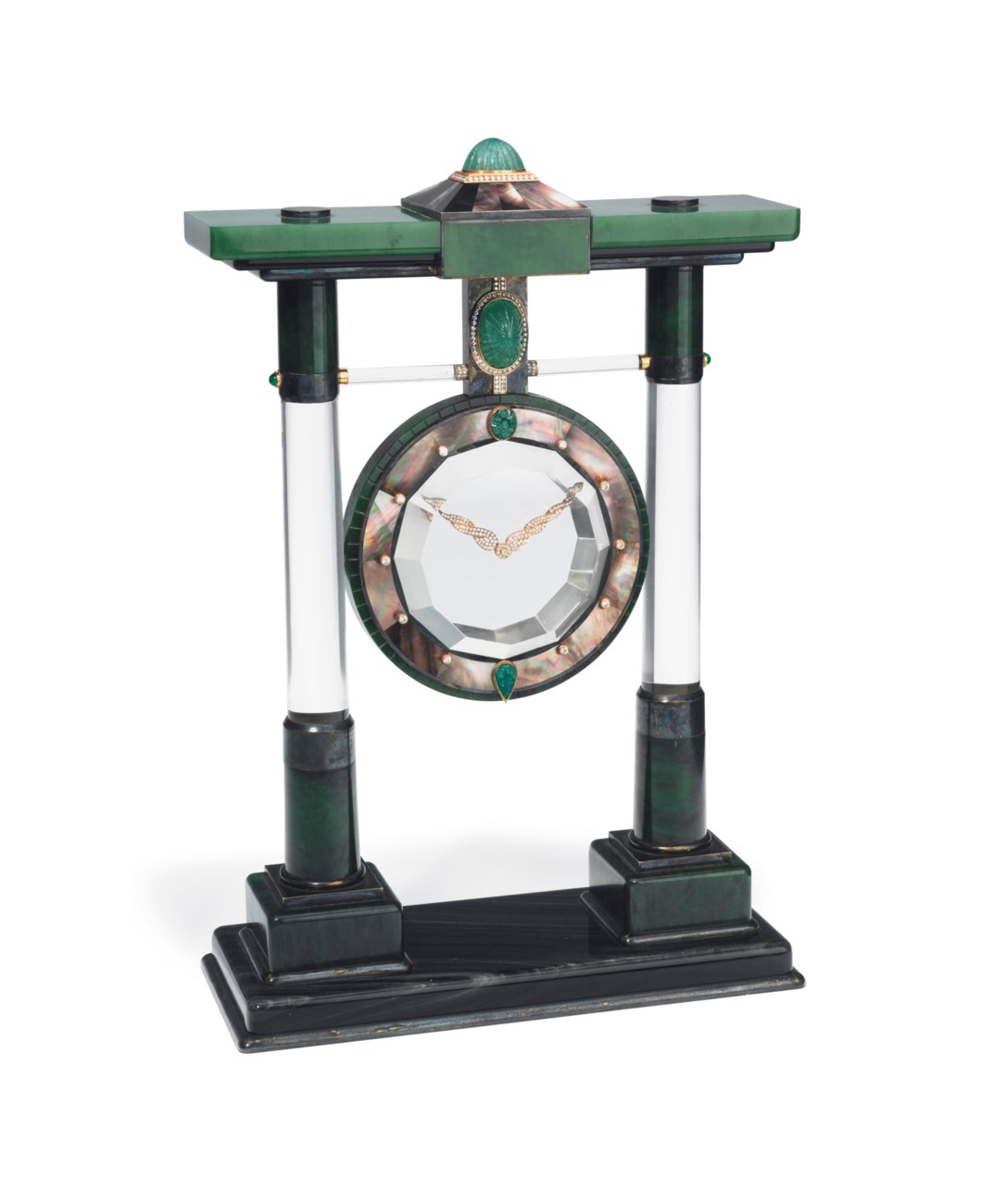 ~A MULTI-GEM 'MYSTERY' CLOCK, BY CARTIER | Christie's