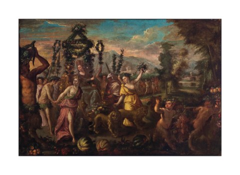 Flemish School, 17th Century, A Bacchic procession | Christie's