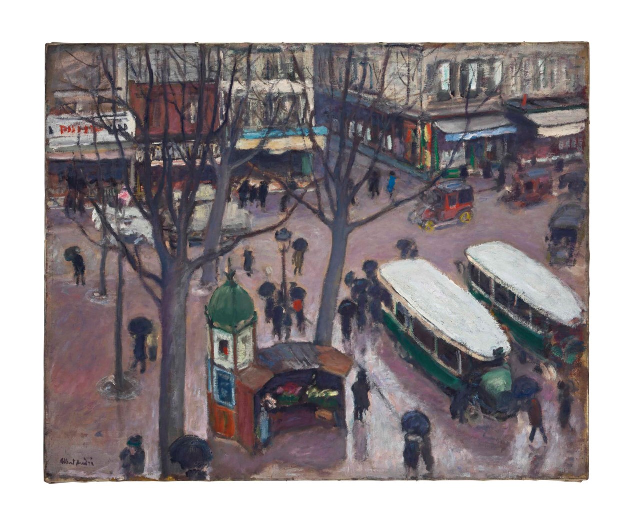 Albert André (French, 1869-1954), Les Autobus, Place Pigalle | Christie's